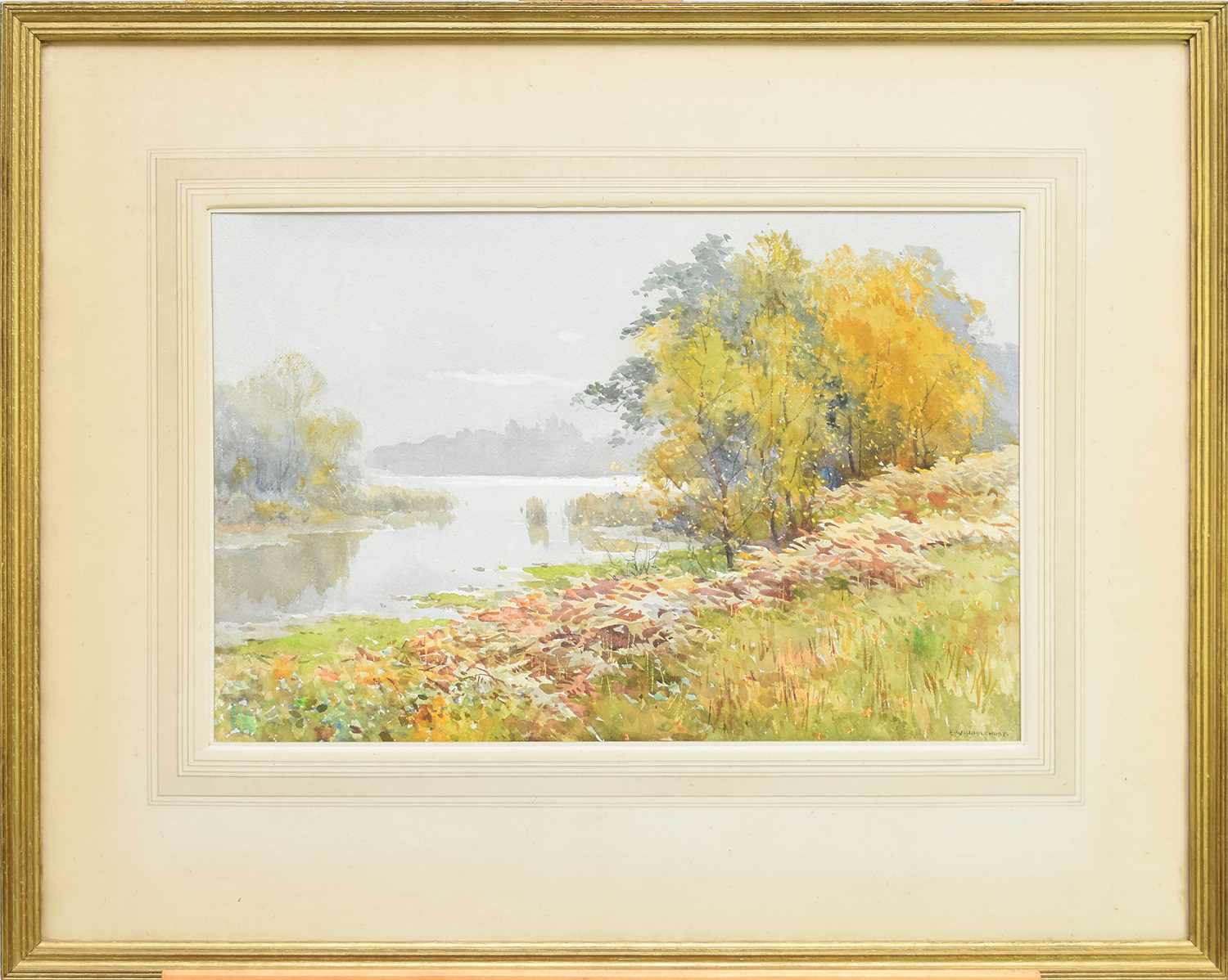 Ernest William Haslehurst (1866-1949) Lakeside Landscape, signed lower ...