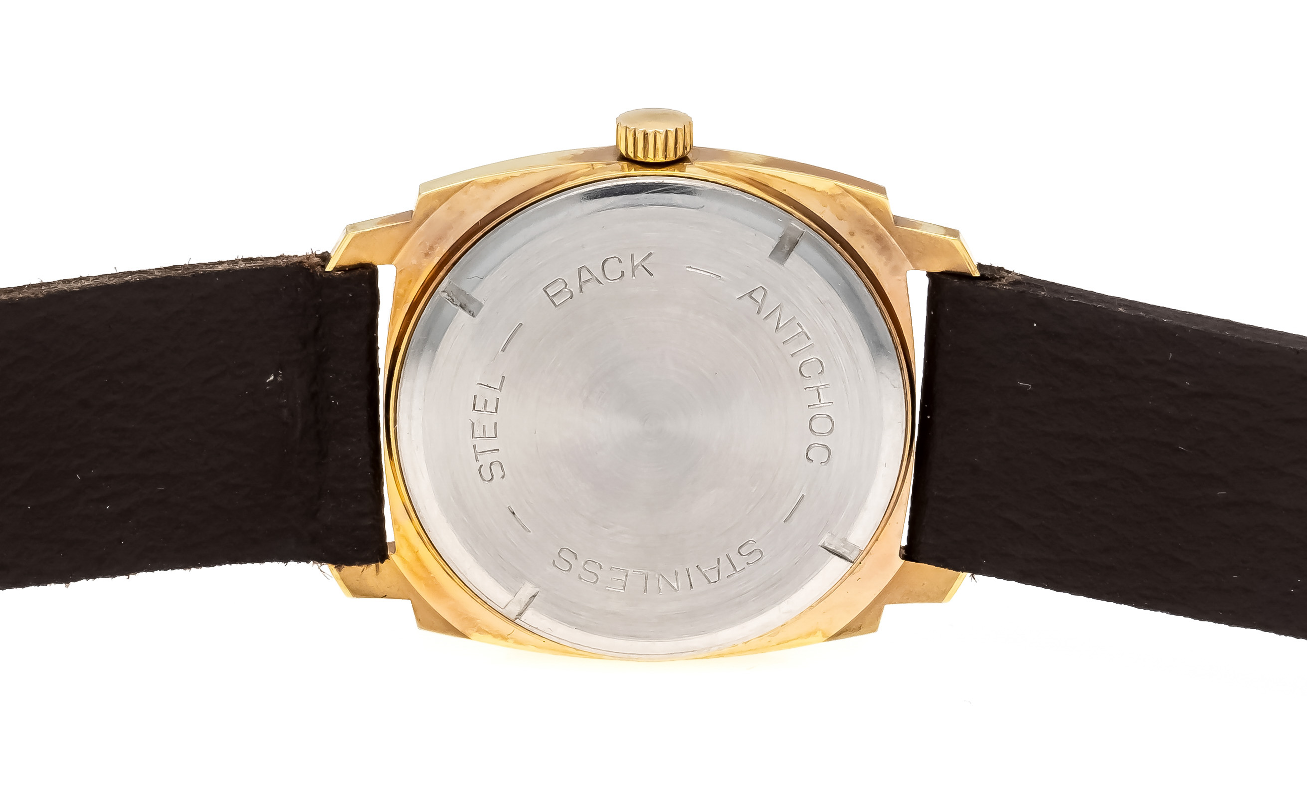 Pallas Eppo men's watch NOS dbl. Case with screwed back, brown metallic ...