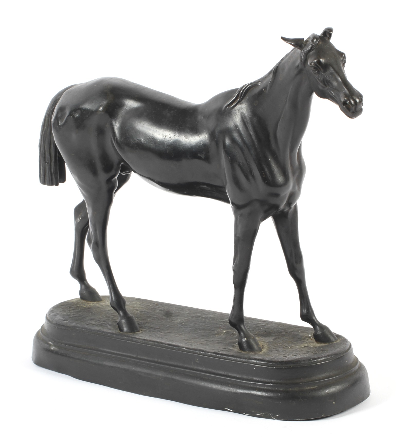 After Charles Valton, a spelter model of a horse. - auctions & price ...