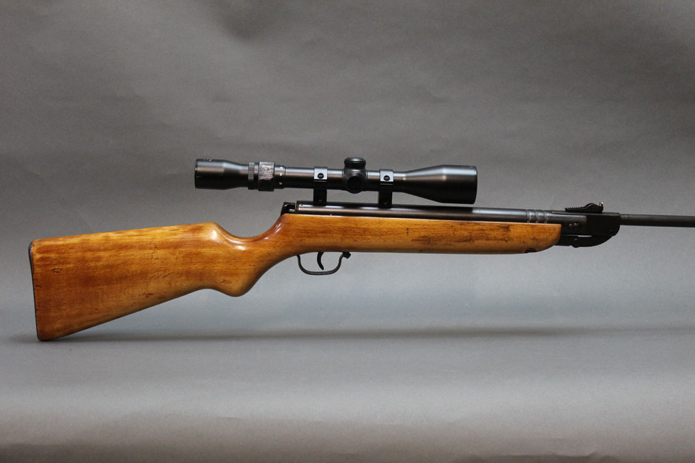 A Haenel model 303 cal 22 break barrel air rifle, fitted with an Apollo ...