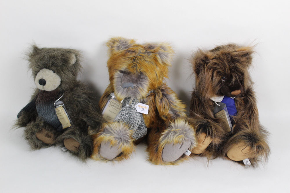 Three Suki silver tag limited edition teddy bears to comprise "Ethan ...