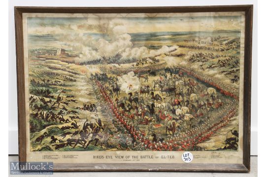 Bird's eye view of the Battle of El-Teb 1884 Chromolithograph published ...