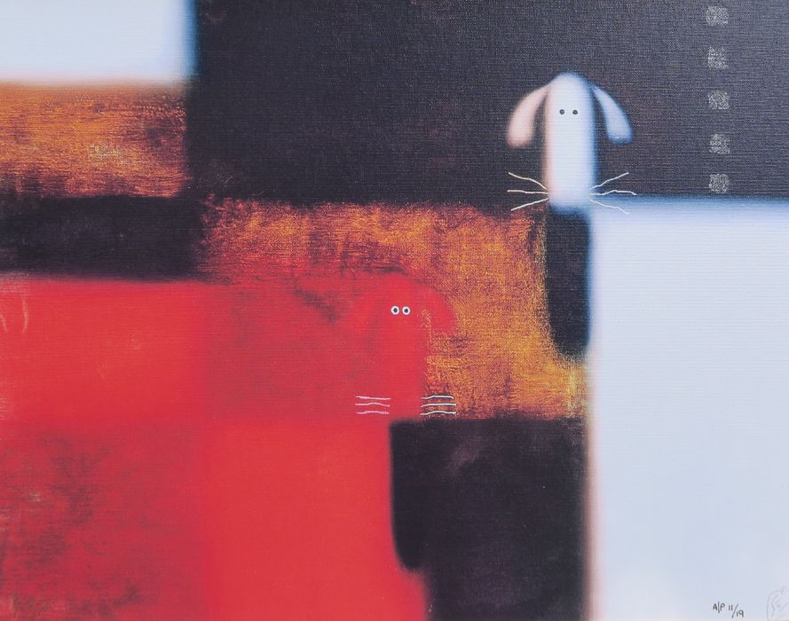 Govinder Nazran (1964-2008), limited edition Artists proof, Dogs, 11/19 ...