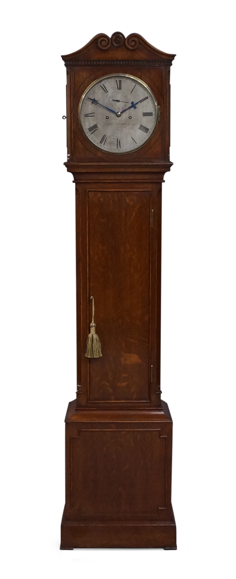 An oak eight day longcase clock, by Goldsmiths & Silversmiths Company ...