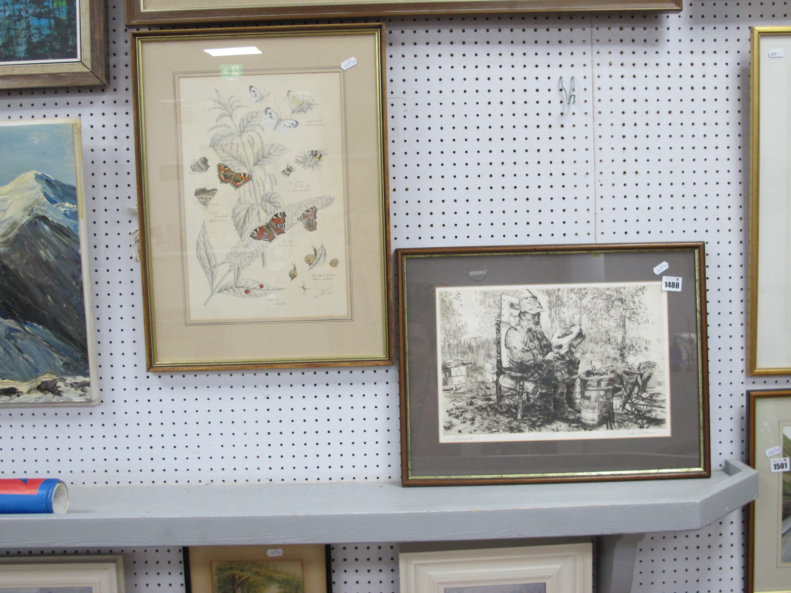 Elizabeth Sheppard (Derbyshire Artist), Butterfly, Ladybird and Snail ...