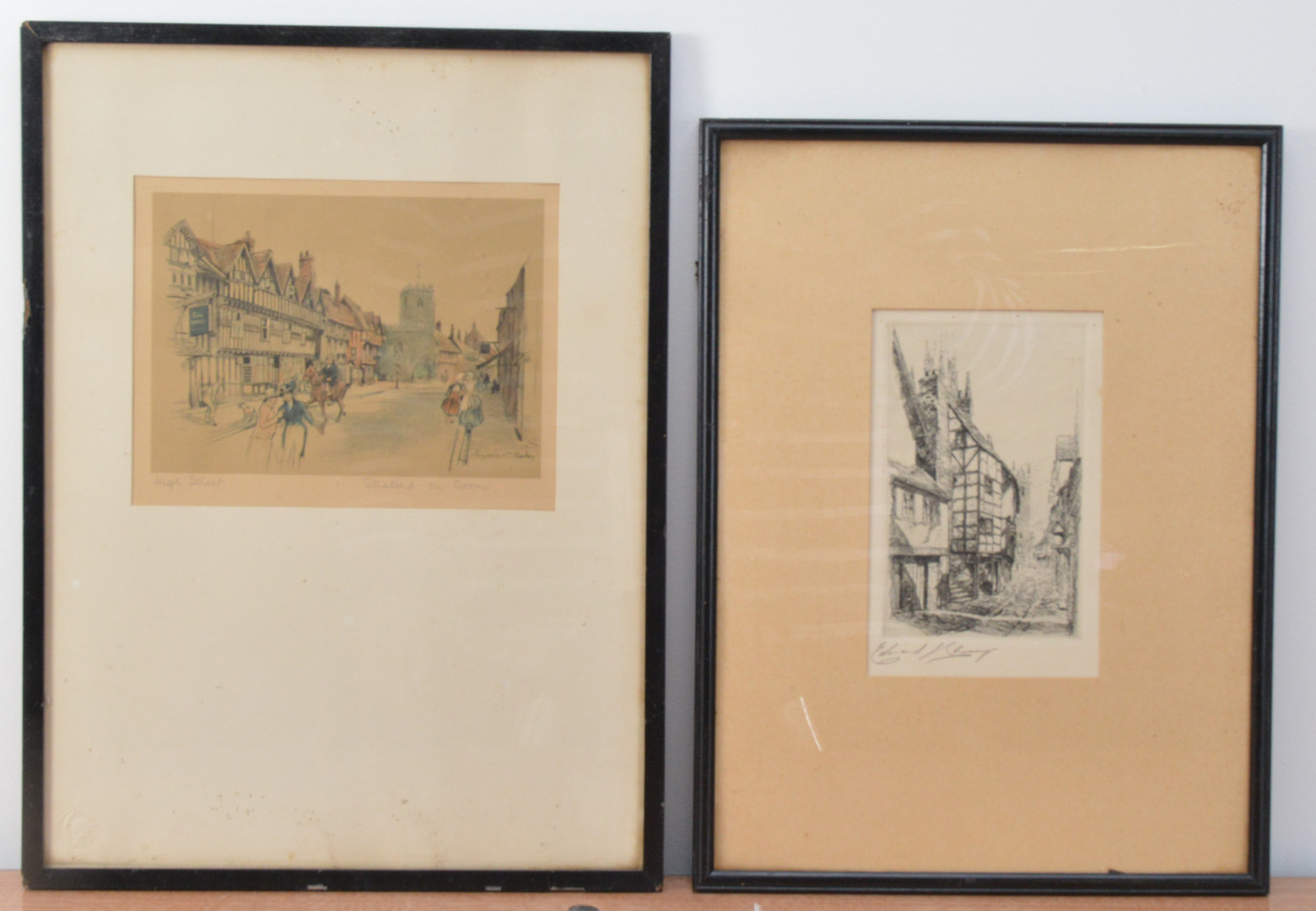 Edward Cherry (British, 1886-1960), an engraving of a street, frame ...