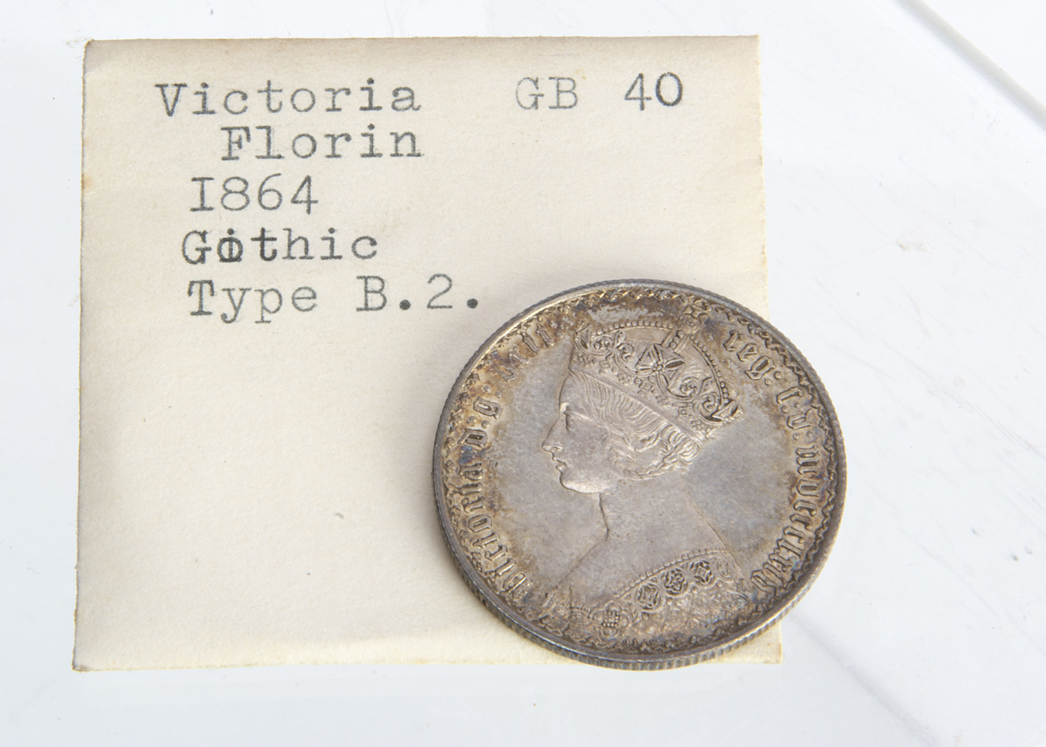 A Victorian florin, dated 1864, EF, type B2