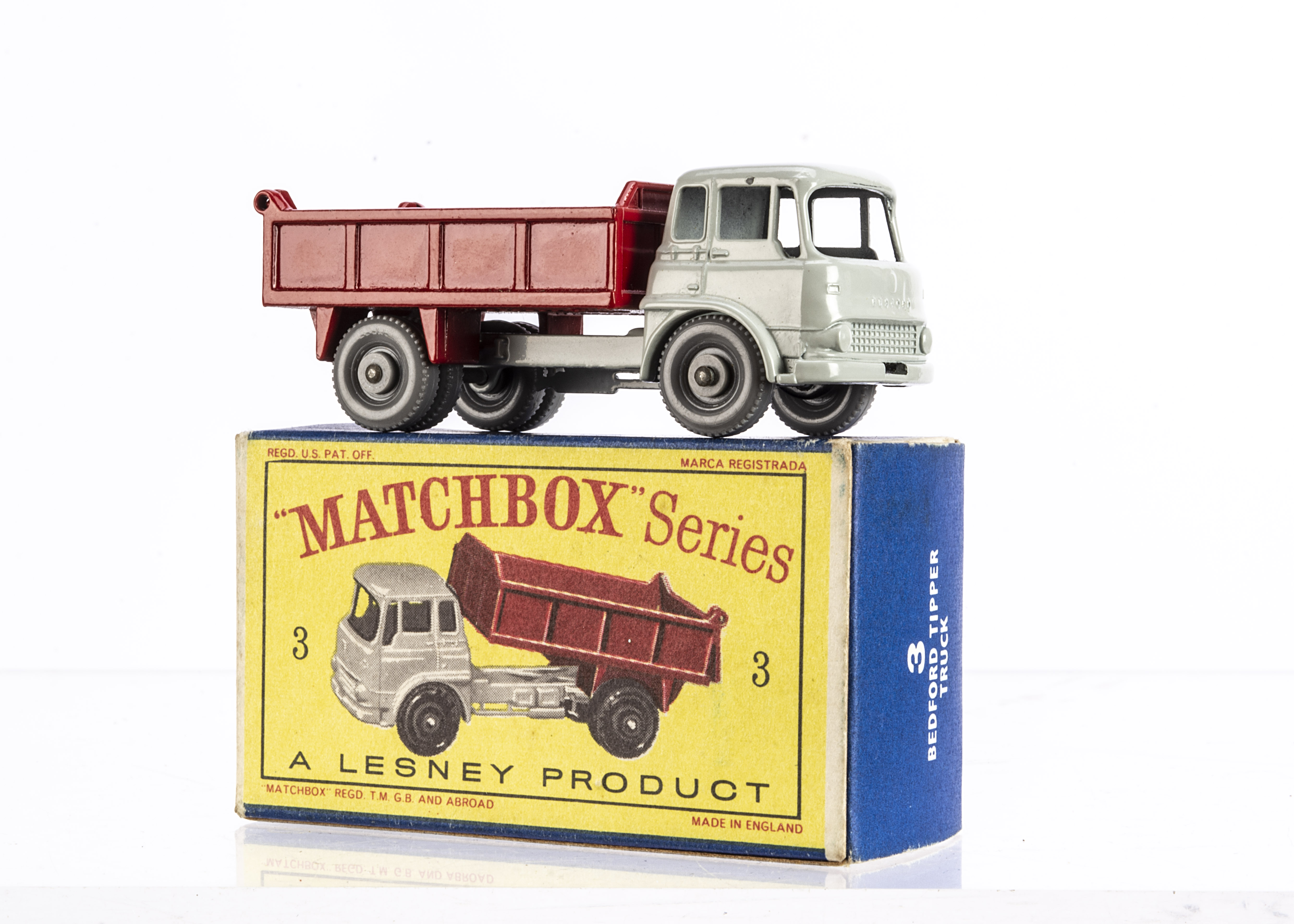 A Matchbox Lesney 1-75 Series 3b Bedford Tipper Truck, grey body and ...