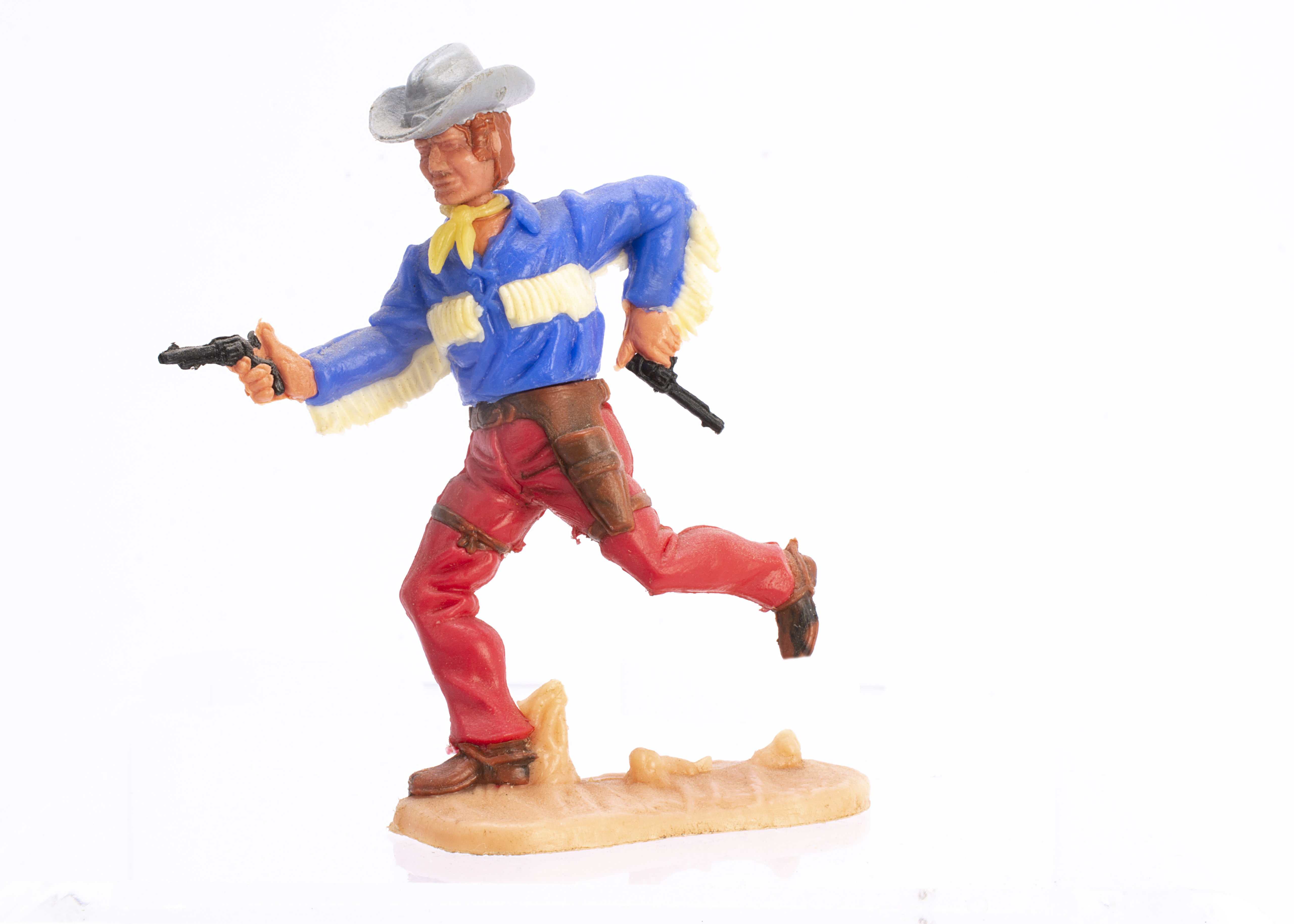 Timpo Toys rare last version Wild West cowboy with 2 pistols in blue ...