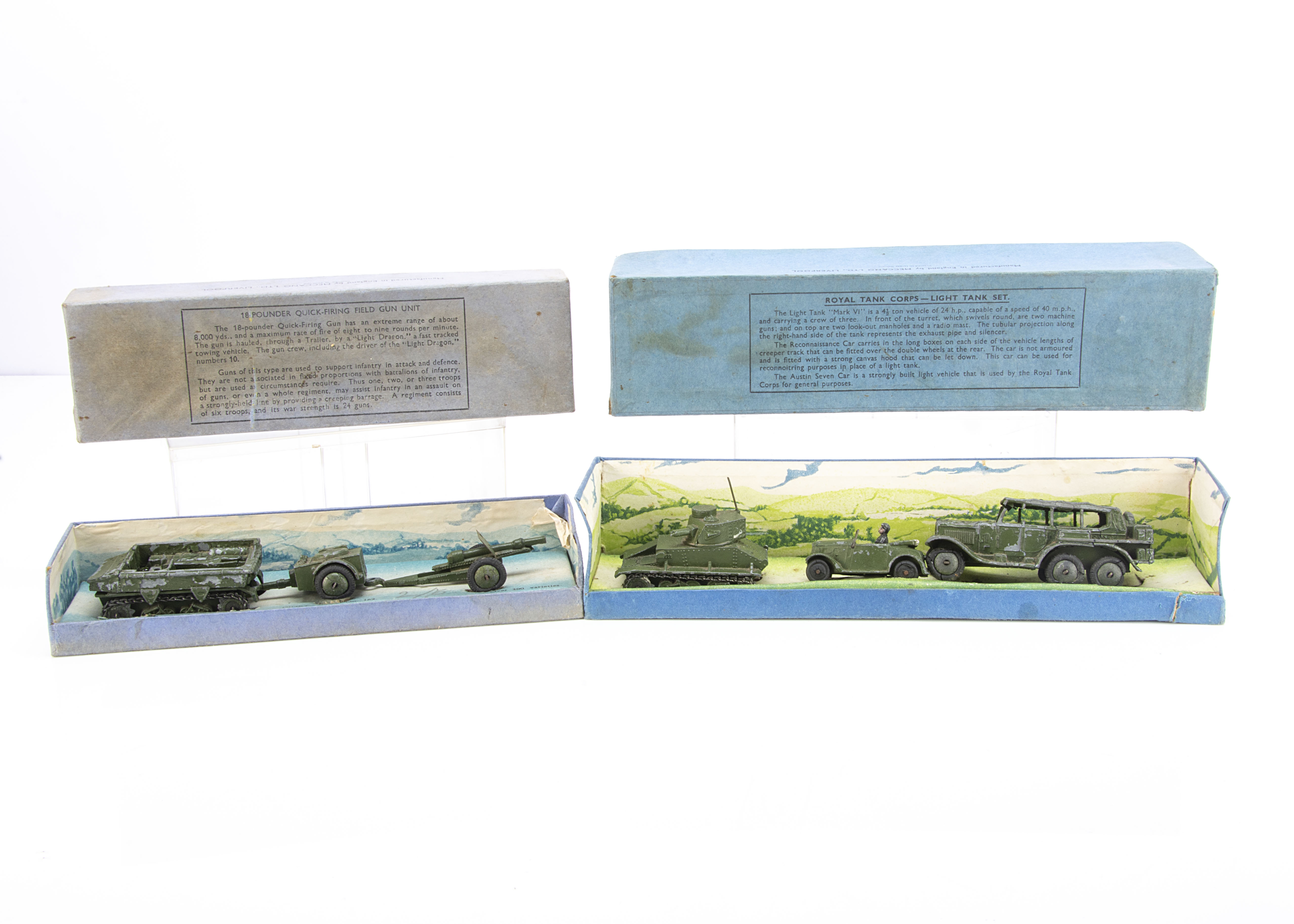 Pre-War Dinky Toy Military Gift Sets, 152 Light Tank Set, comprising ...