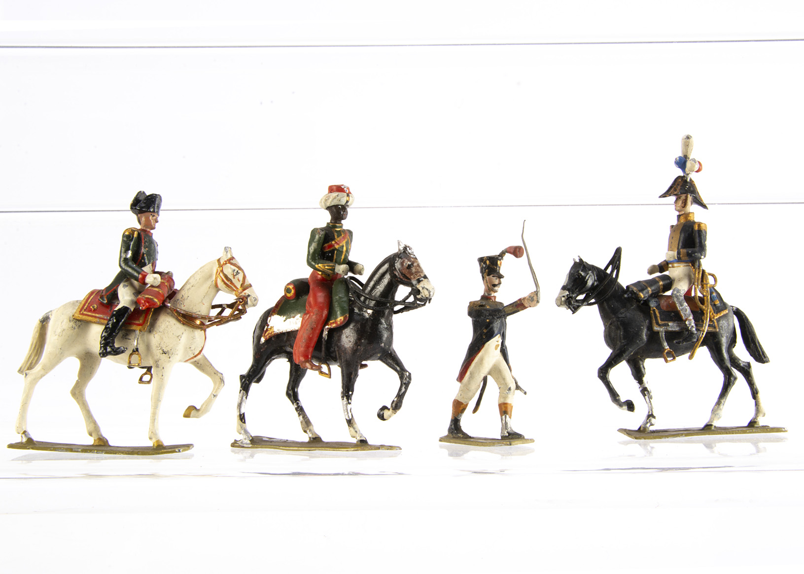 Lucotte, Napoleon mounted, General mounted, with elaborate plumes ...