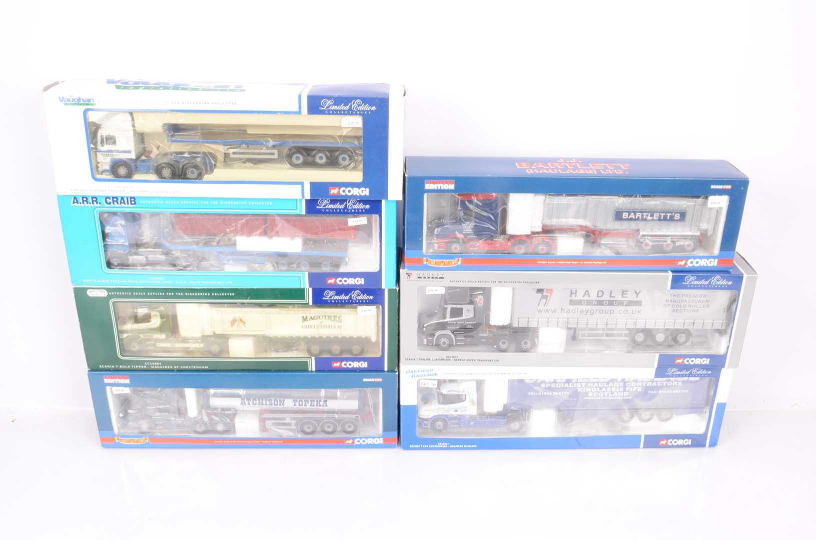 Corgi Diecast 1:50 Scale Articulated Trucks, all boxed Scania T Cabs ...