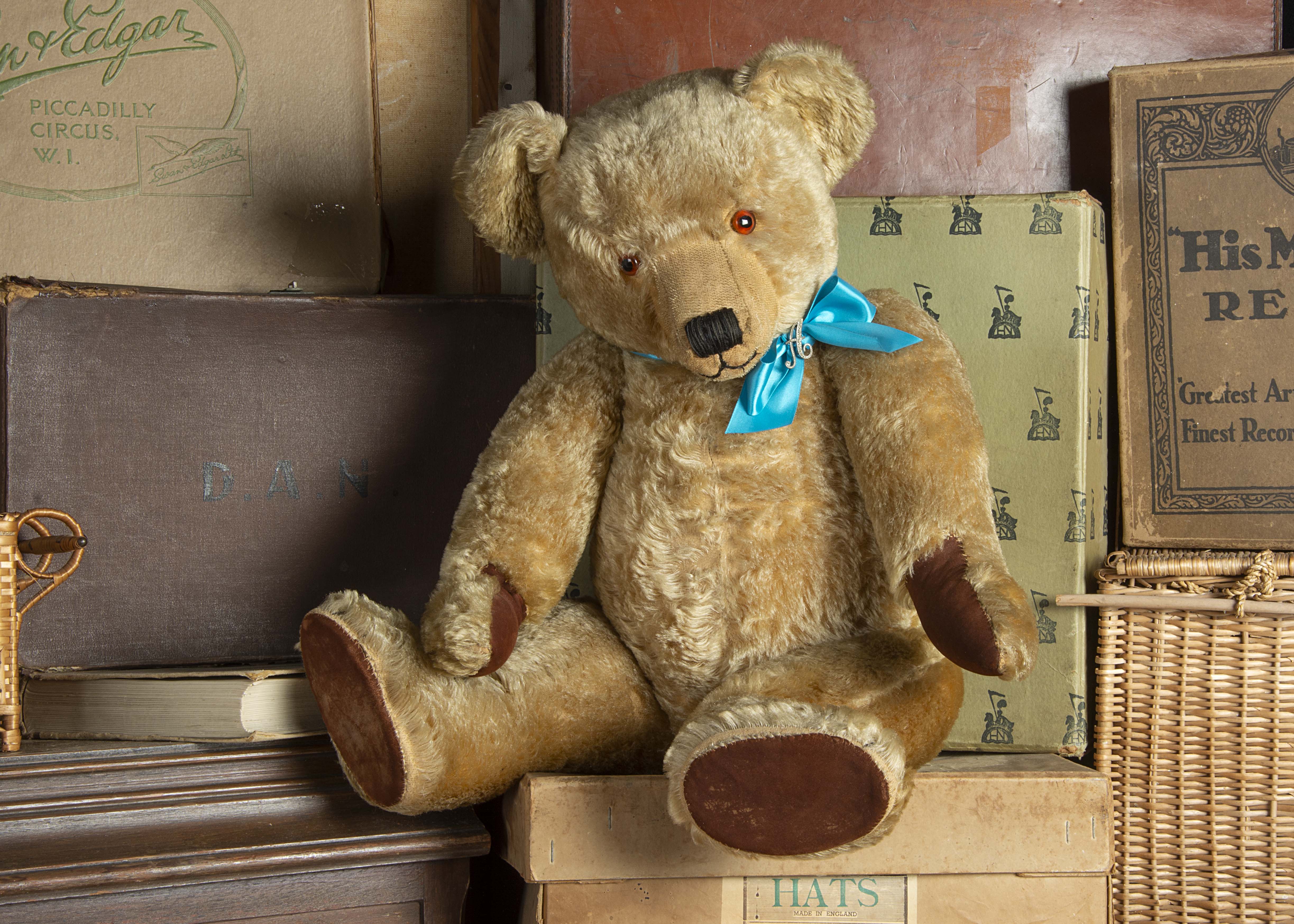Arthur - a large 1930s Chiltern Hugmee Teddy Bear, with dark blonde ...