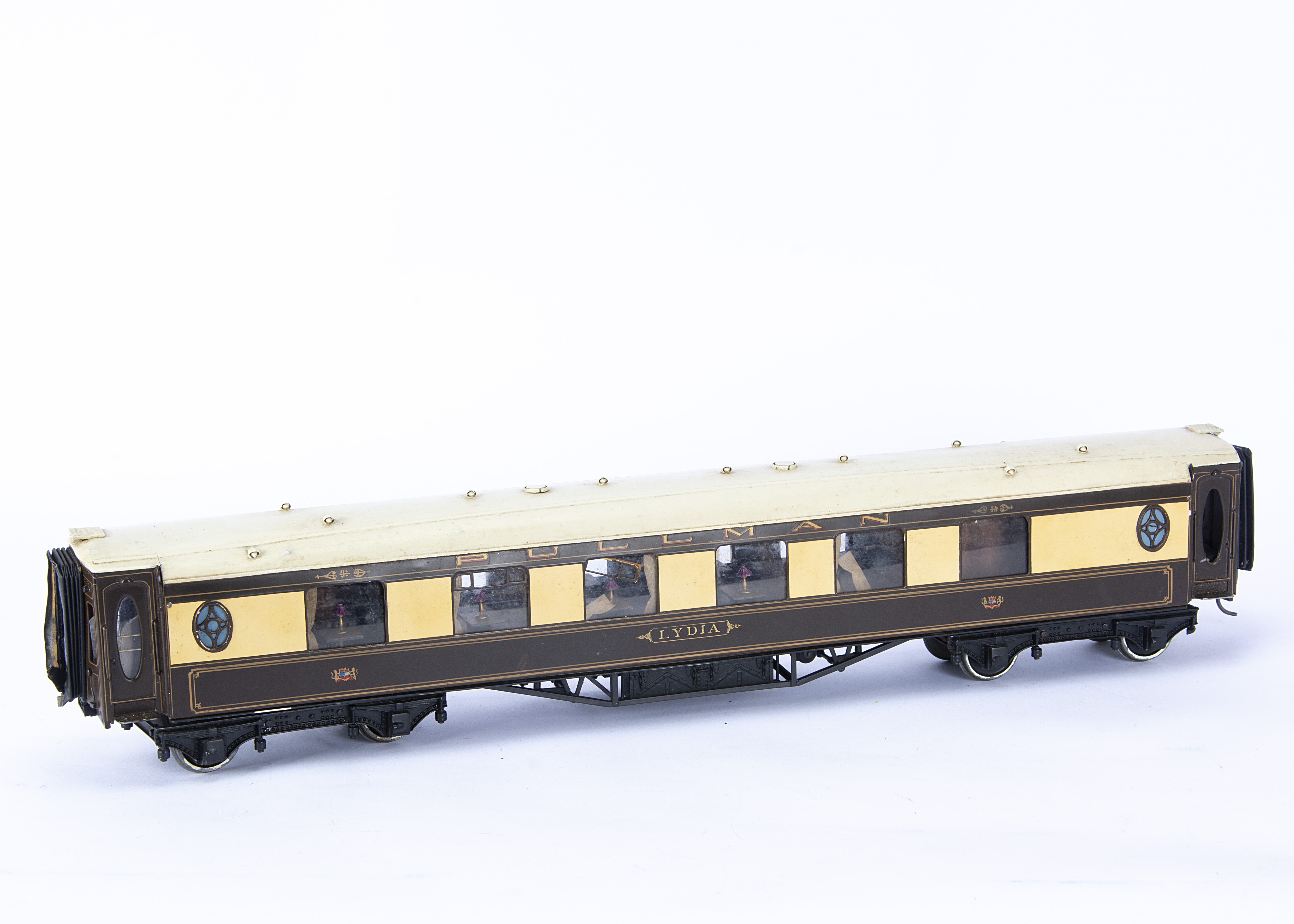 A Brian Bloor-built Gauge I bogie Pullman Car 'Lydia' Agatha', painted ...