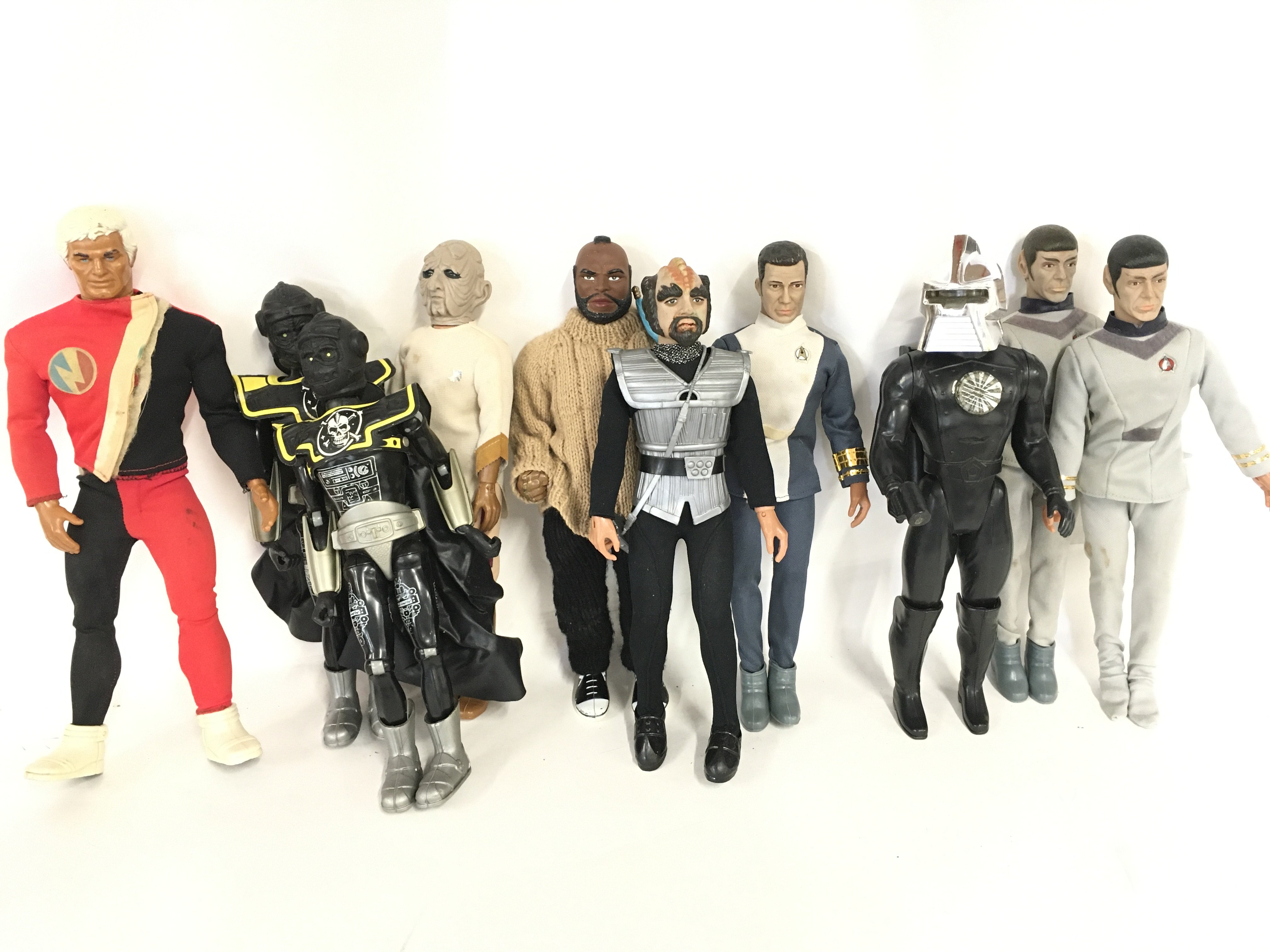 A Collection of Vintage 12 Inch Figures including Star Trek. Battle ...