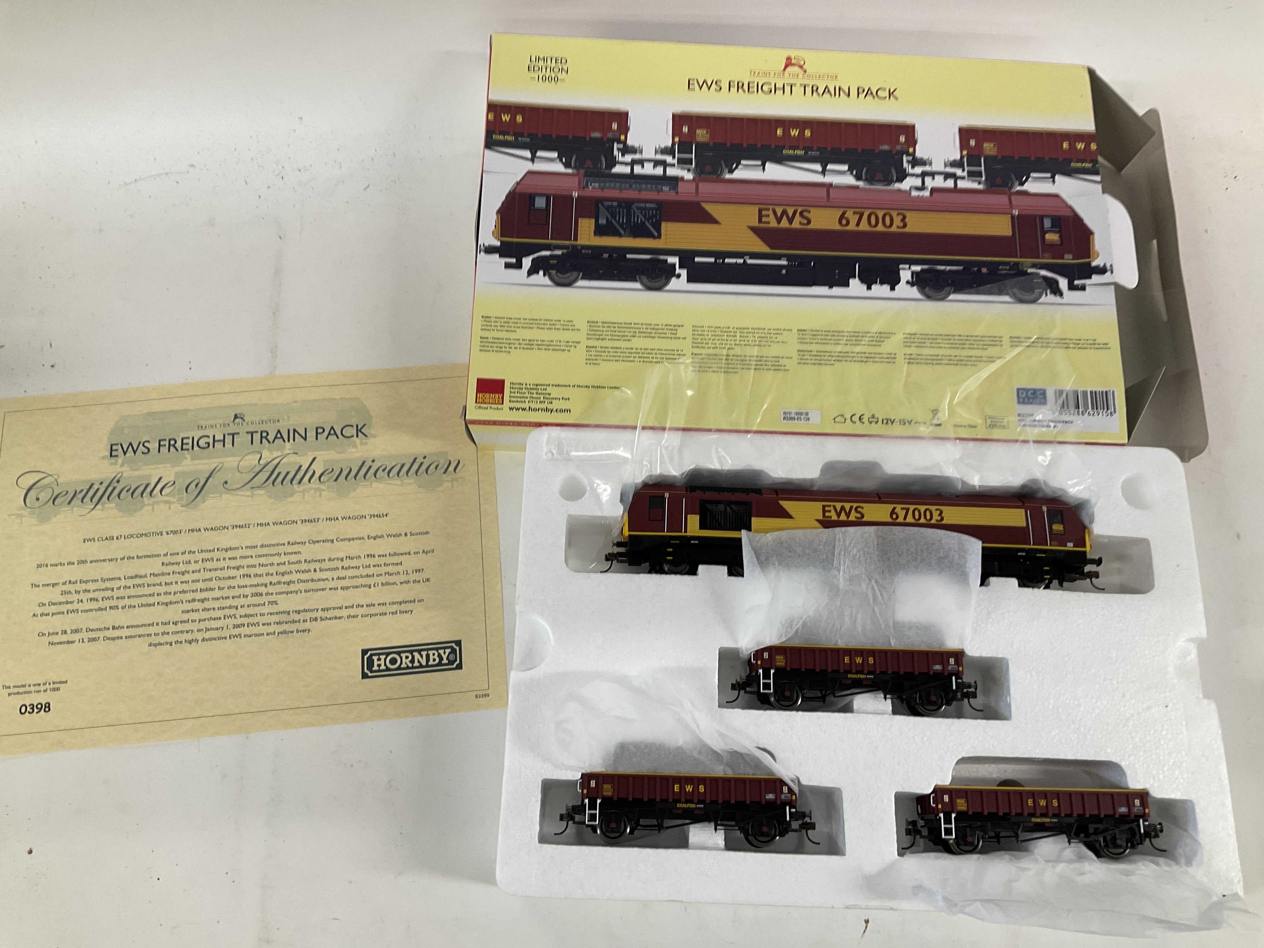 A Boxed Hornby 00 Gauge EWS Freight Train Pack #R3399. DCC Ready.
