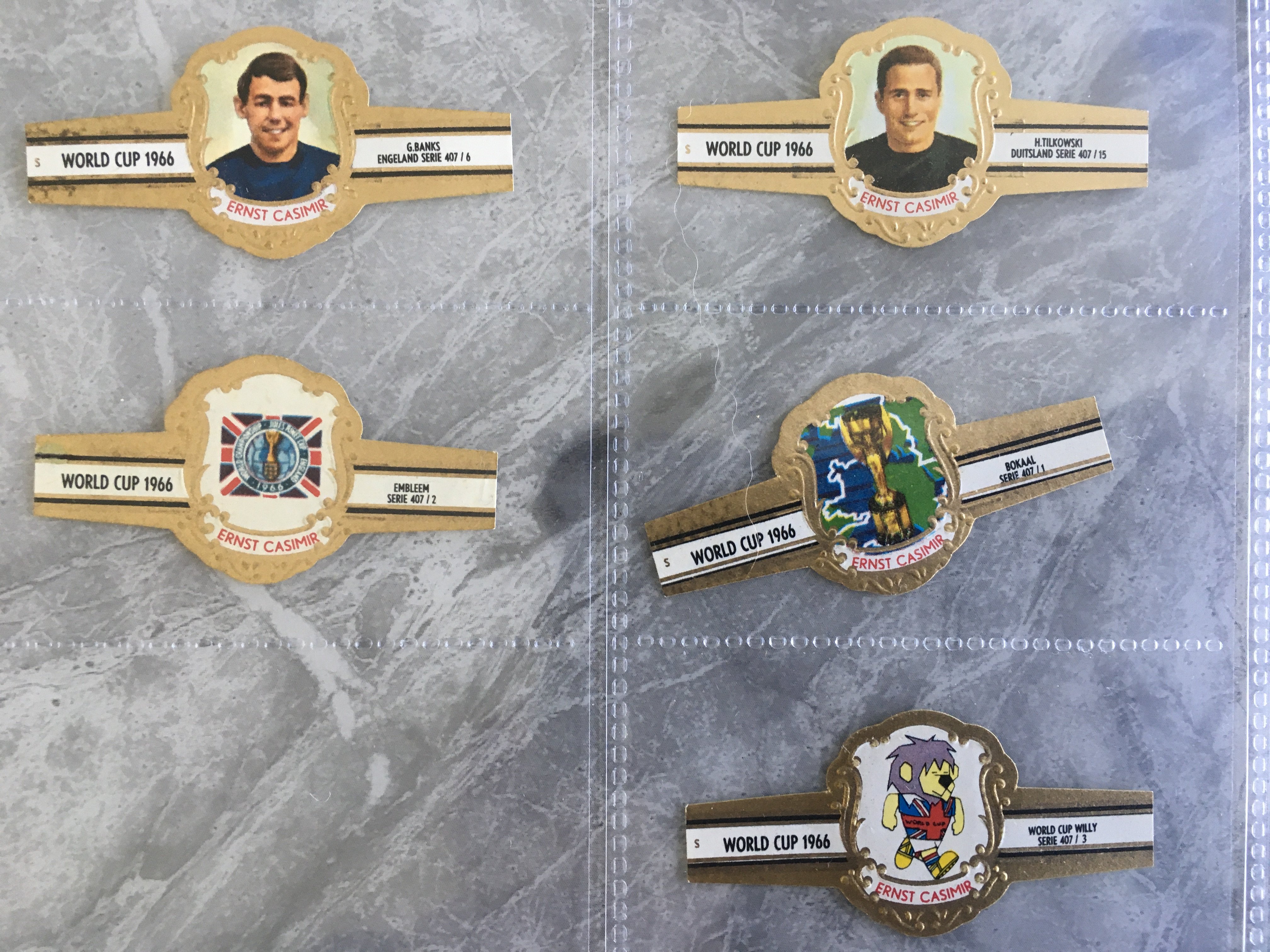 1966 World Cup Final Cigar Bands: Full set of 25 Ernst Casimir bands ...