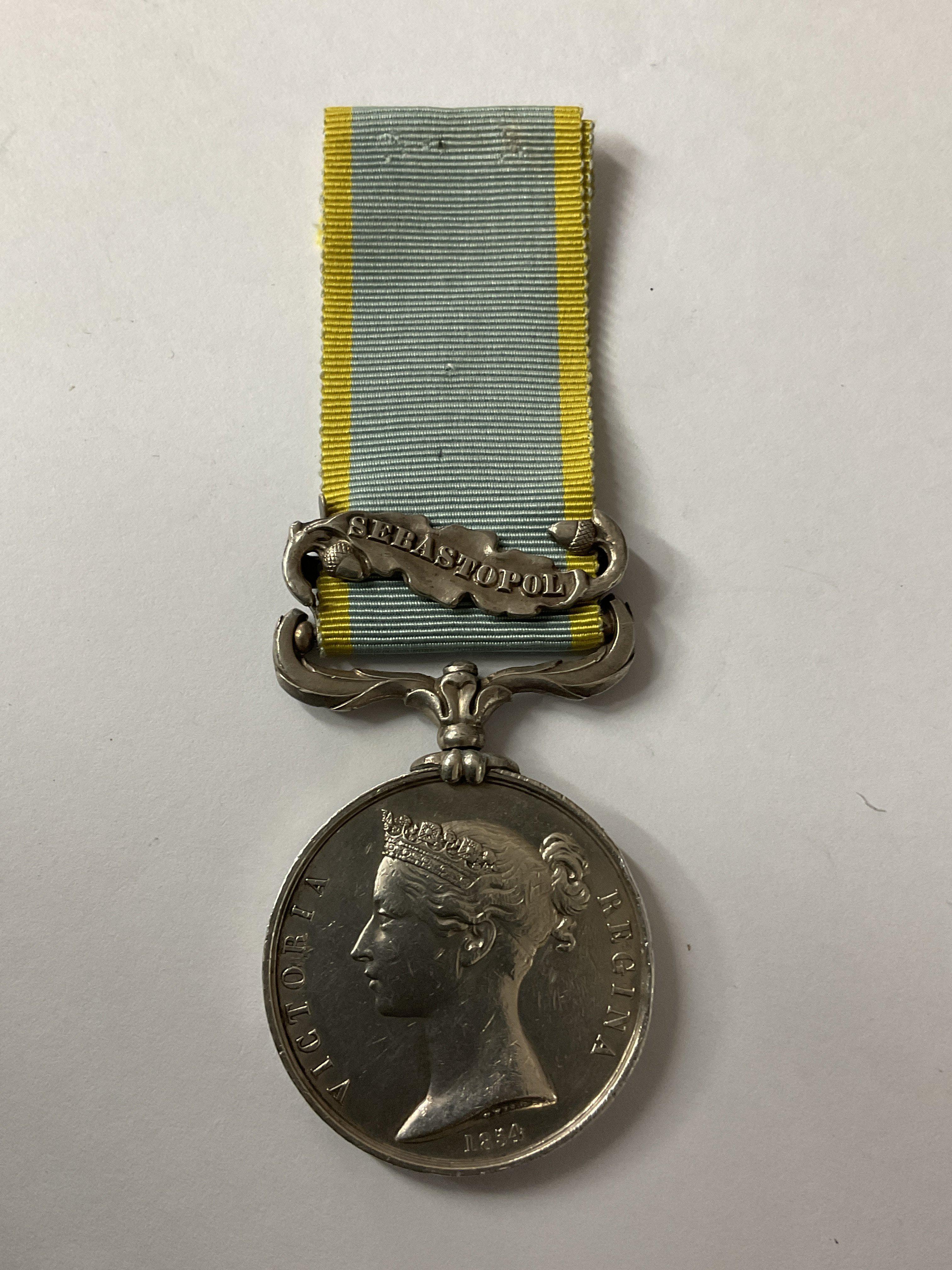Criemea medal 1854-55 with Sebastopol bar, awarded to SERGT G.NICHOLS ...