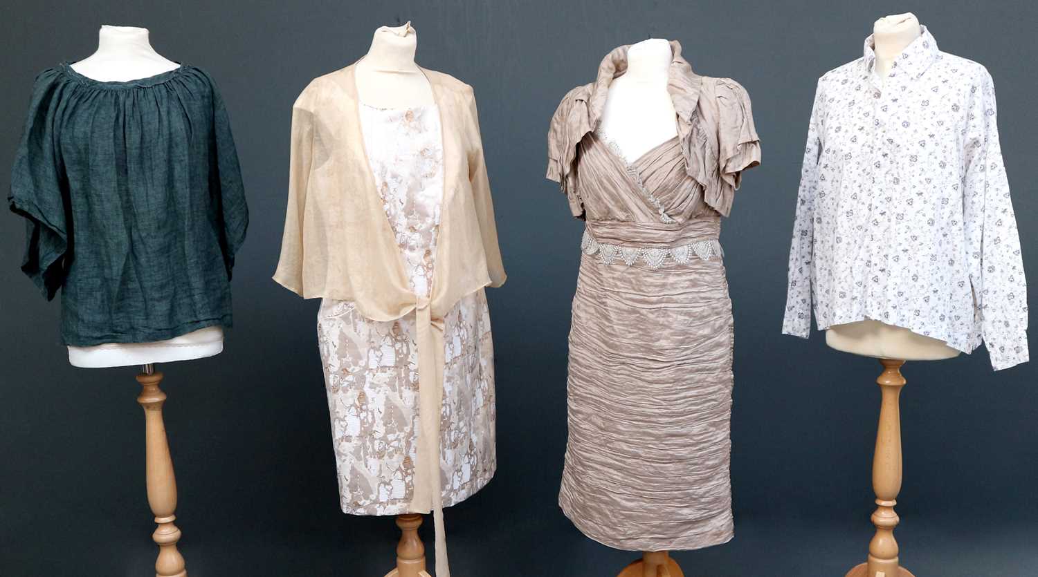 Modern Ladies Costume, comprising two Shirin Guild wool jackets in blue ...
