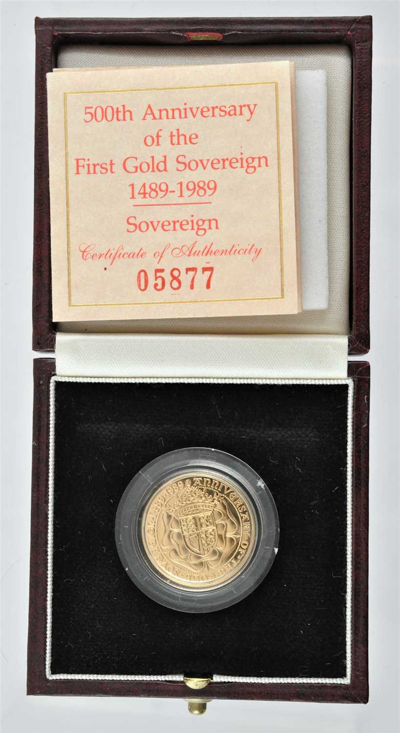 Elizabeth II, Proof Sovereign 1989, '500th Anniversary of the First ...