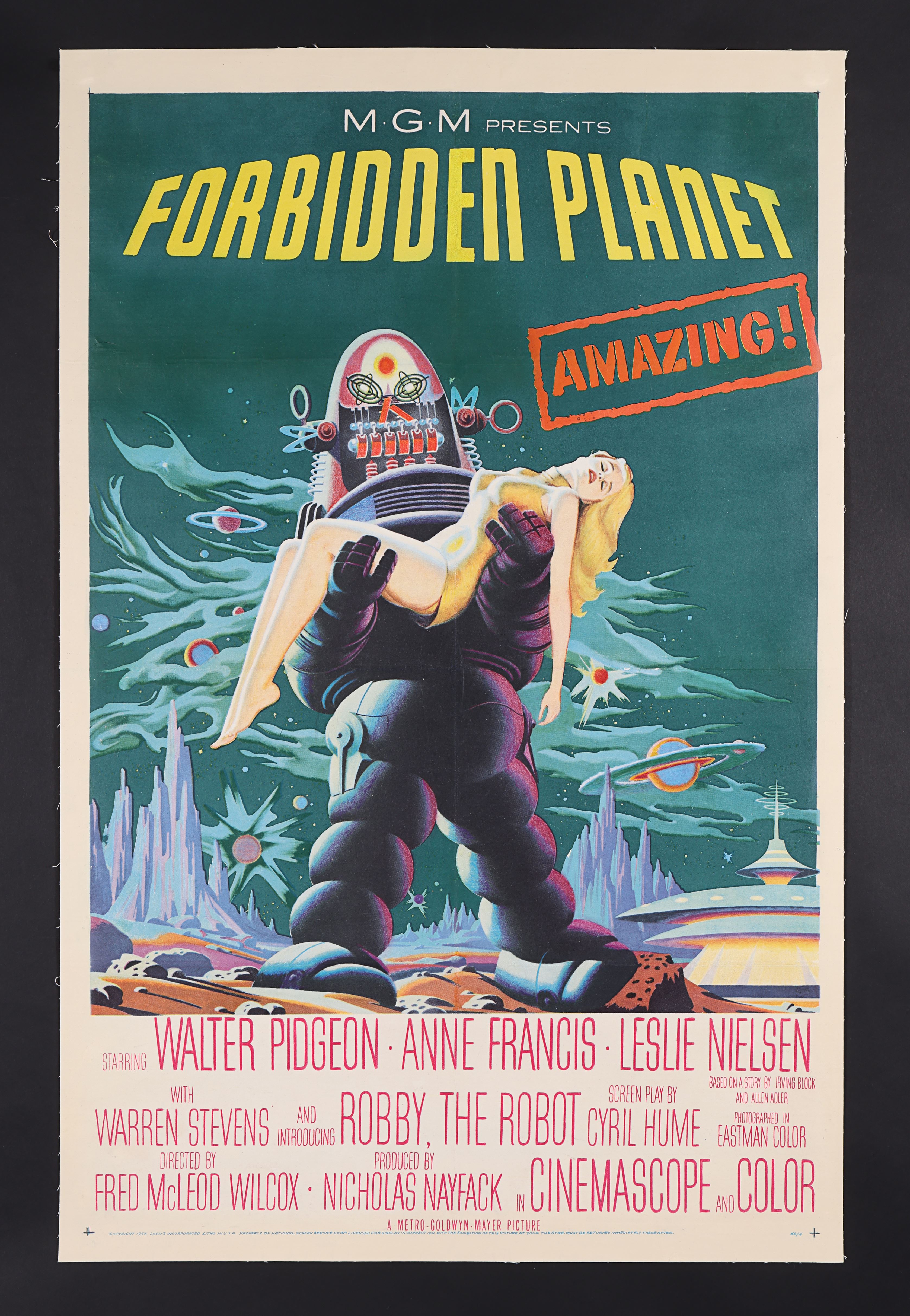 FORBIDDEN PLANET (1956) - US One-Sheet, 1956A US One-Sheet poster for ...