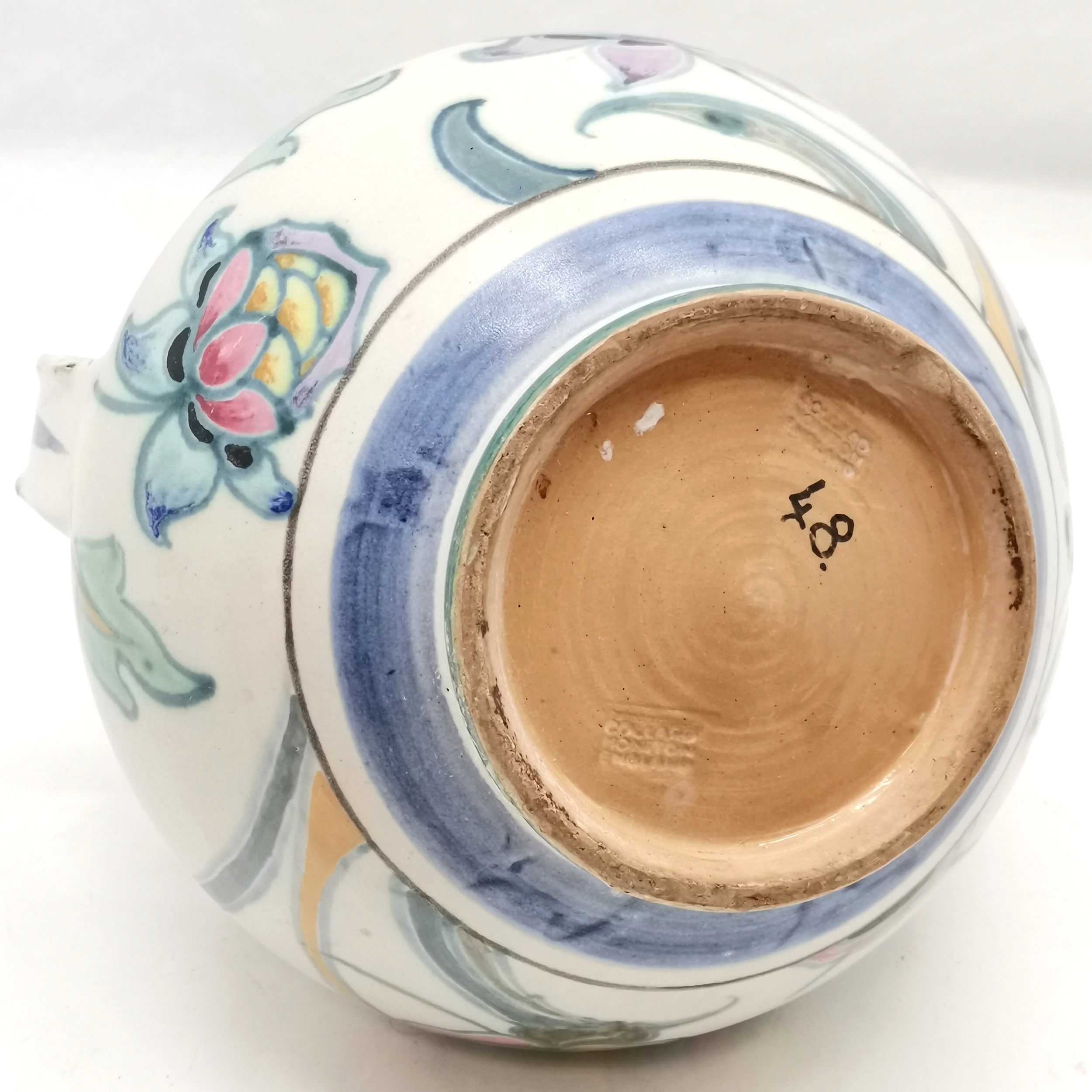 Collard Honiton Pottery 2 handles amphora style vase, slight chip to ...
