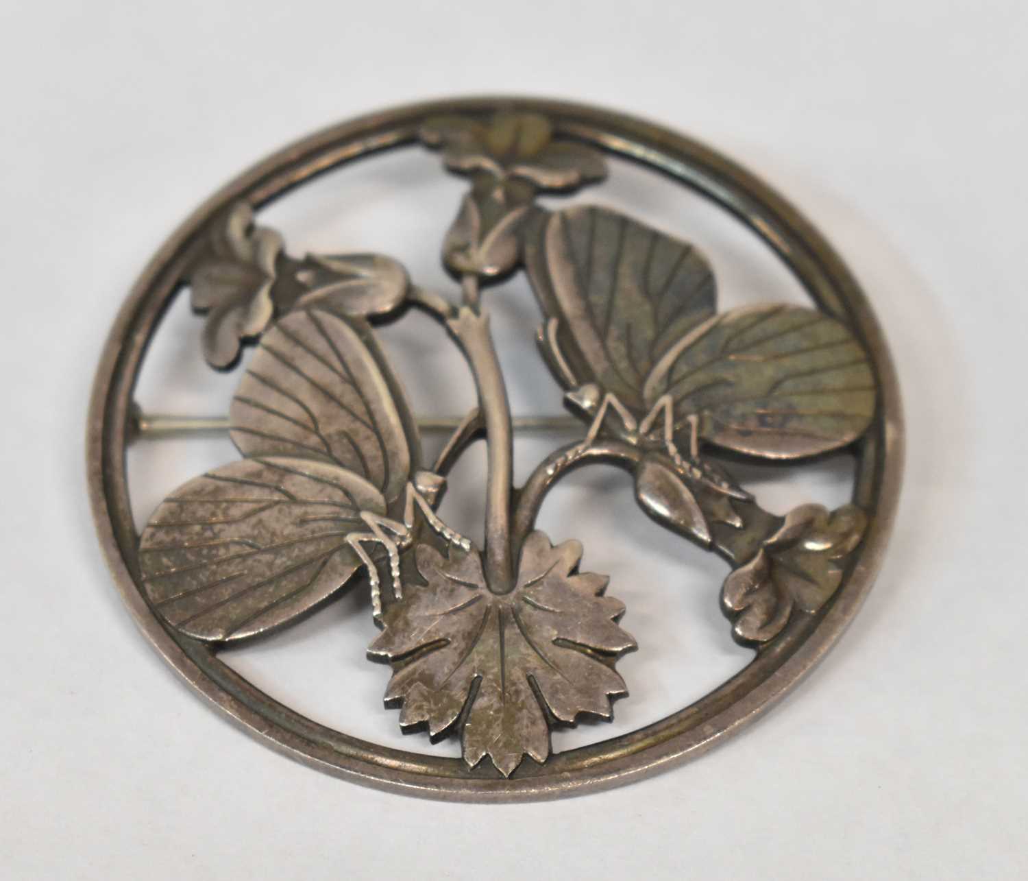 ARNO MALINOWSKI FOR GEORG JENSEN; a sterling silver butterfly brooch ...