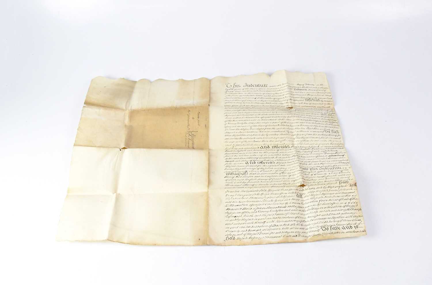 Four indentures, dated 1752, 1760, 1763 and 1800, three on vellum, one ...