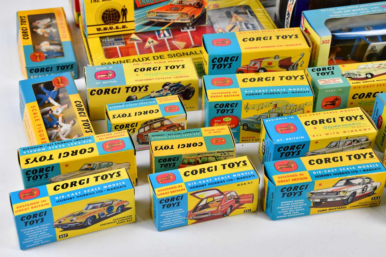 CORGI; a collection of reproduction diecast cars to include 'James Bond ...