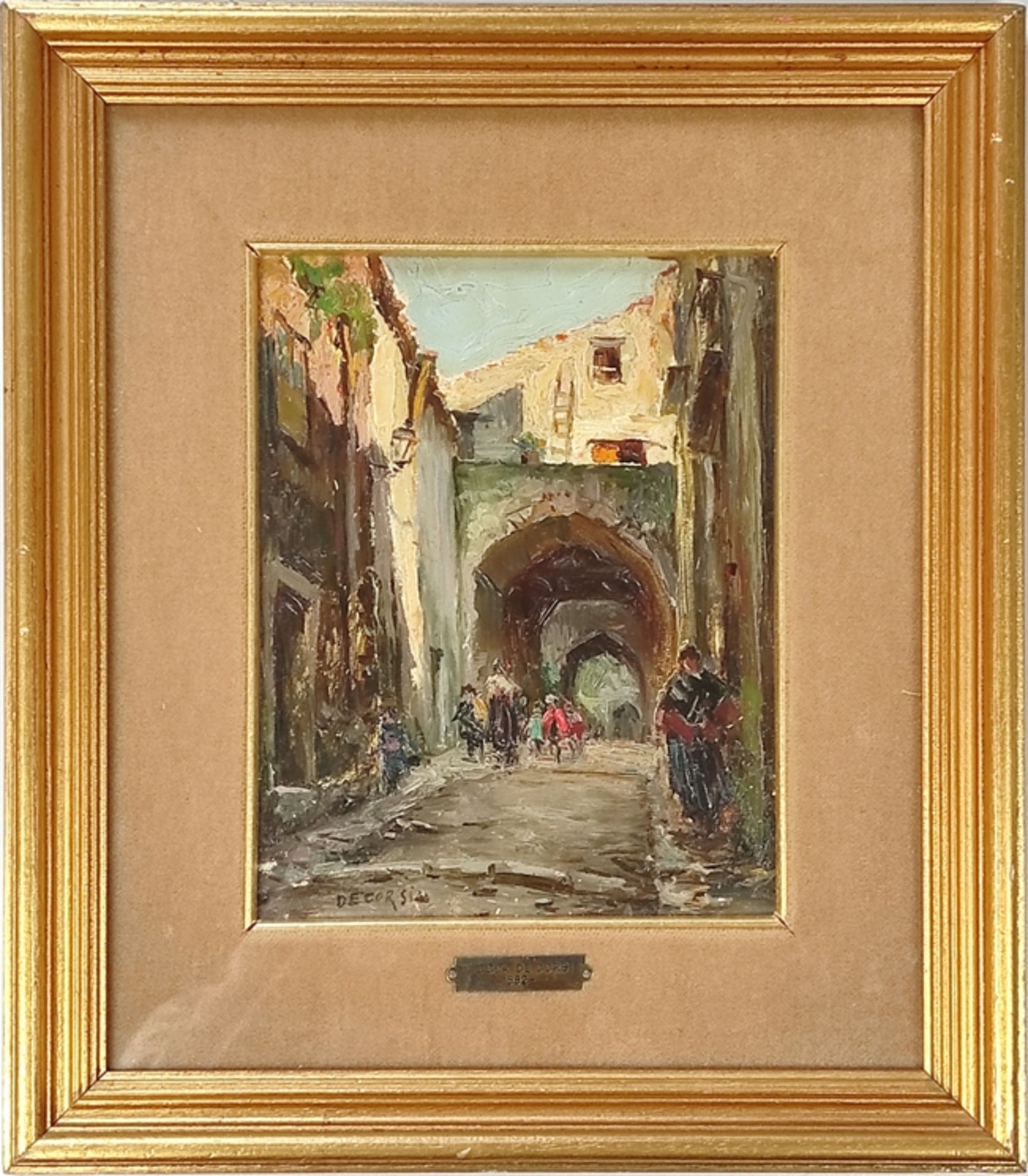 De Corsi, Nicolas (1882 Odessa - 1956 Napoli) "Gassenansicht", pastoser ...