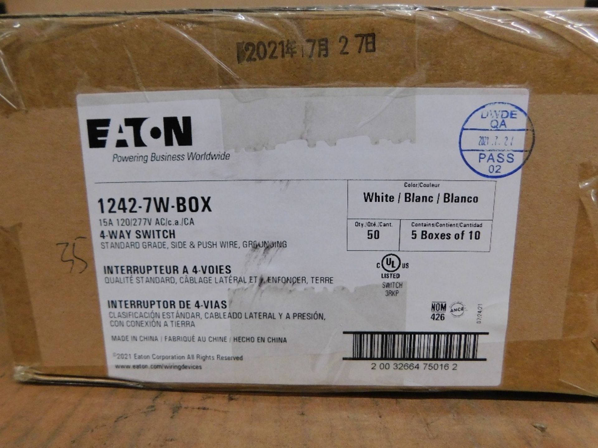 50x Eaton Unused Surplus 1242-7W-BOX Light Switch and Control ...