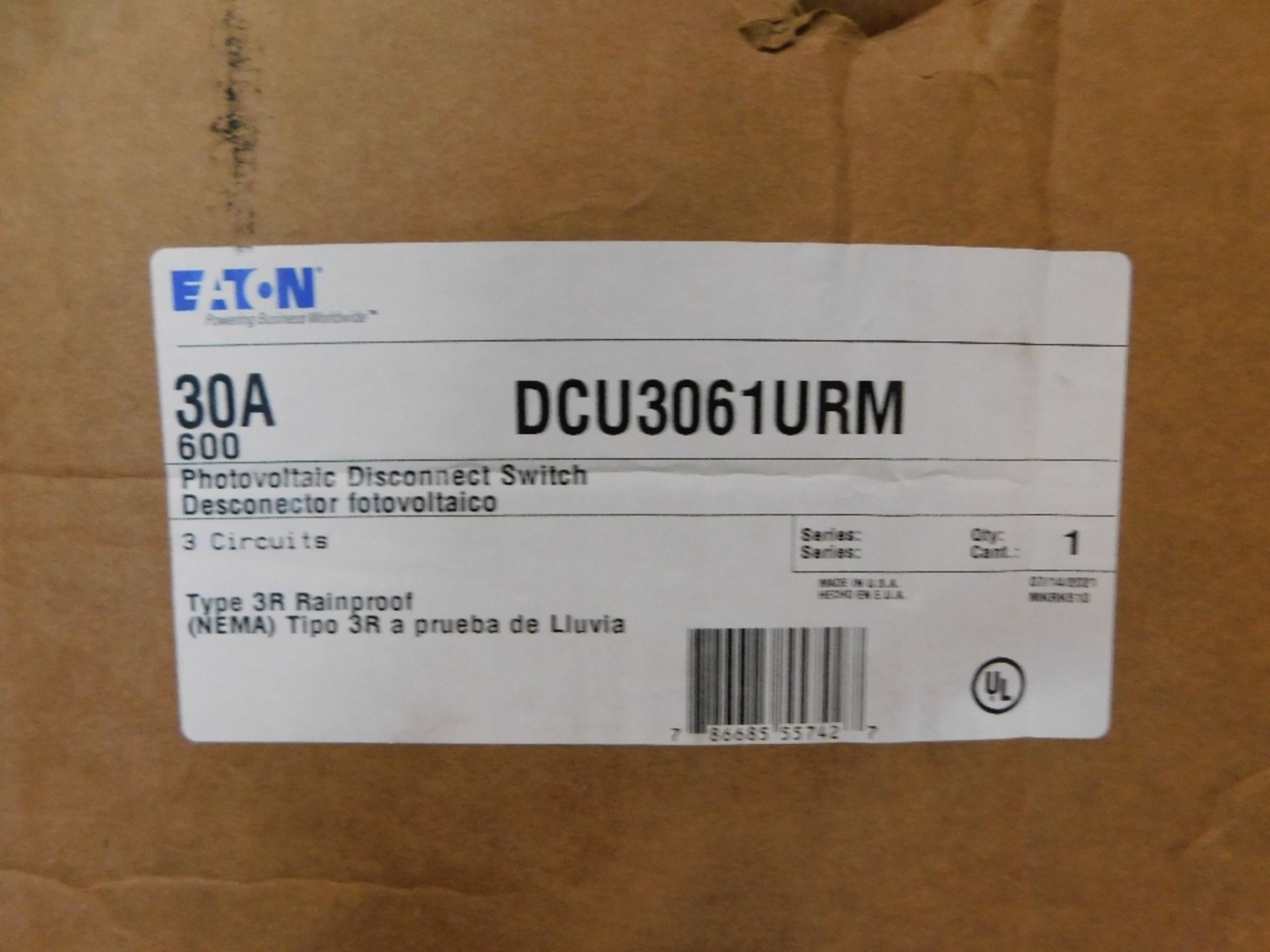 3x Unused Surplus Eaton DCU3061URM Electrical Enclosures