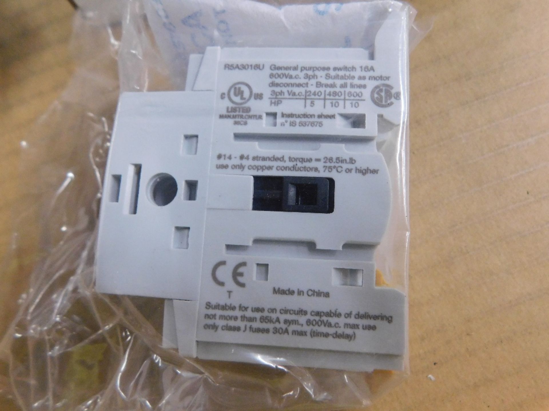 8x Unused Surplus Eaton R5A3016U Disconnect Switches Rotary Disconnect ...