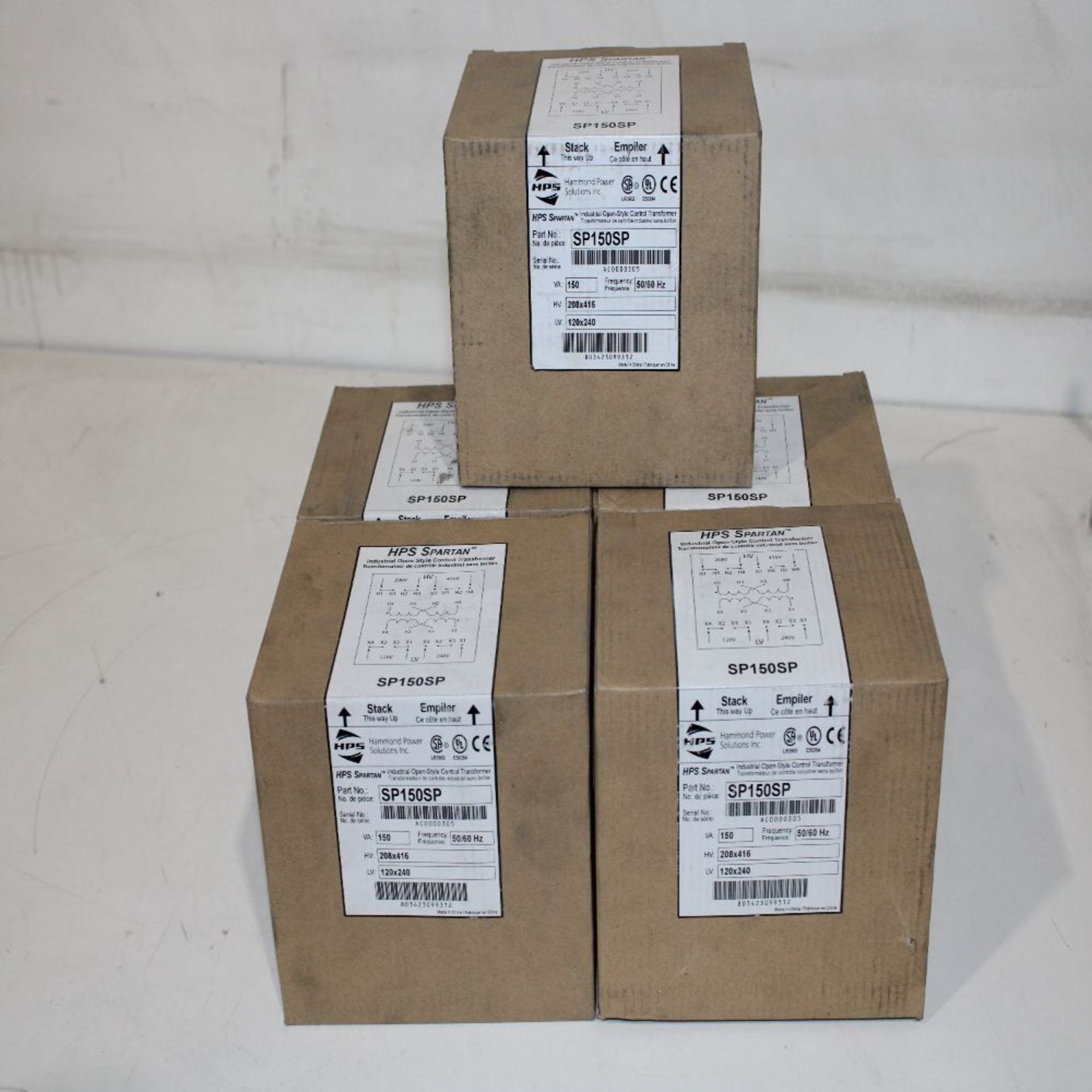 5x Hammond Unused Surplus SP150SP Control Transformers Open Style ...