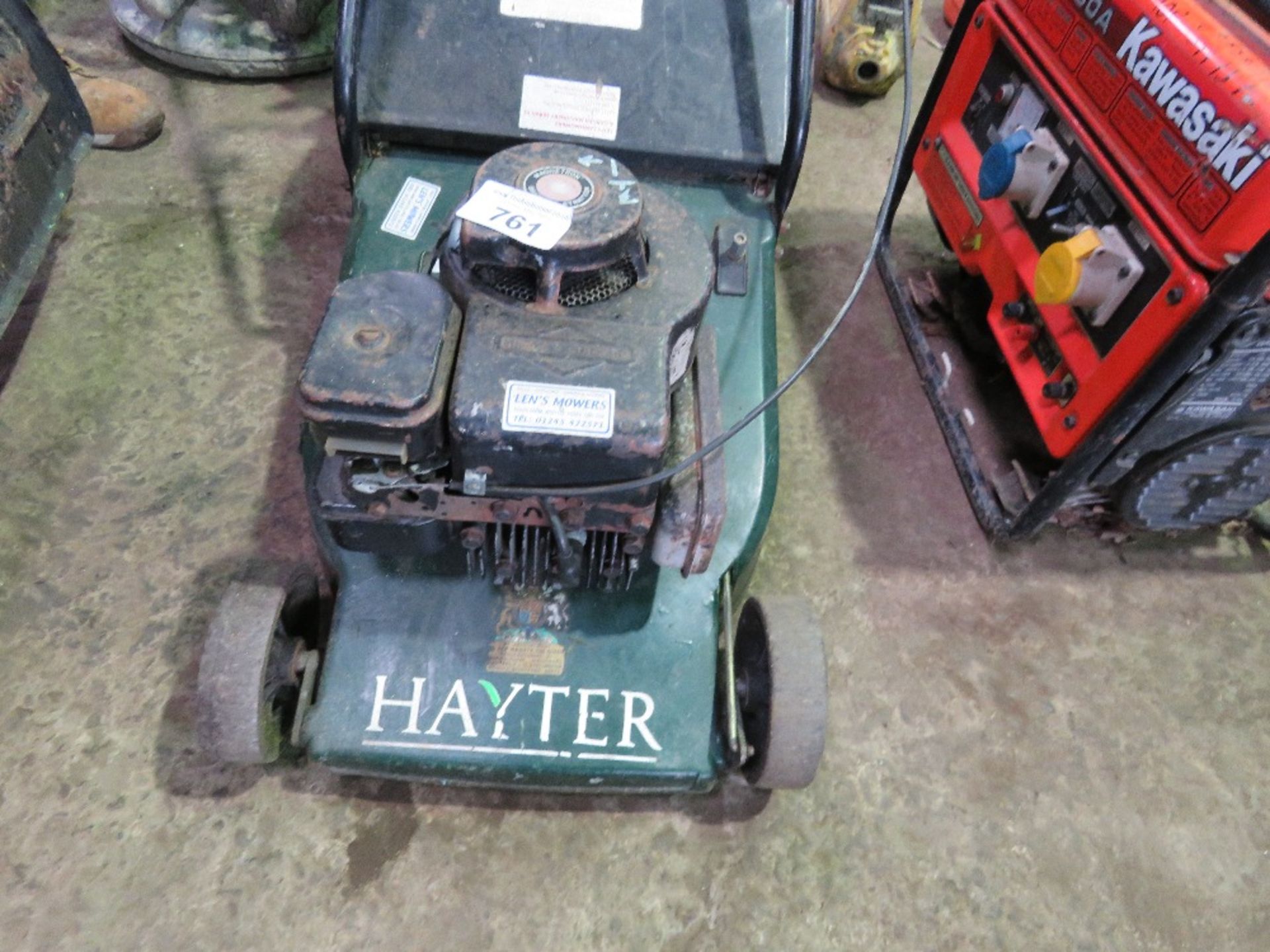HAYTER HOBBY 41 MOWER WITH COLLECTOR. THIS LOT IS SOLD UNDER THE ...