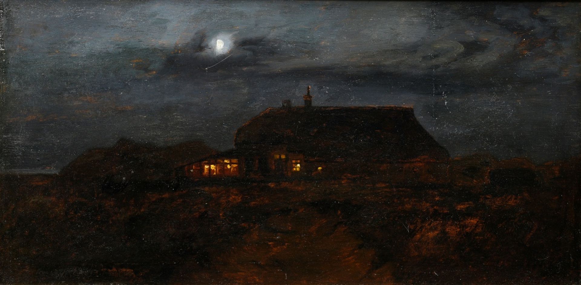 Bachmann, Alfred August Felix "Alf" (1863-1956) "Wirtshaus in den Dünen ...