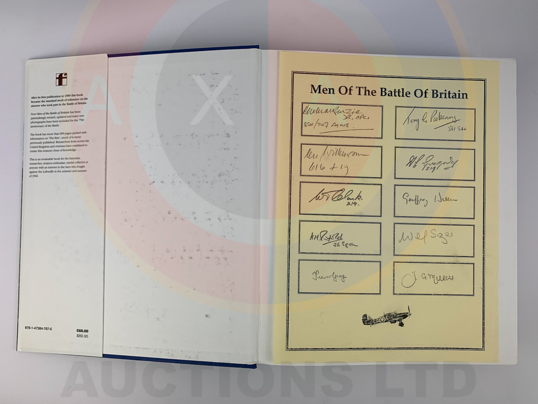 Hand-signed bookplate copy of 'Men of The Battle of Britain, A ...