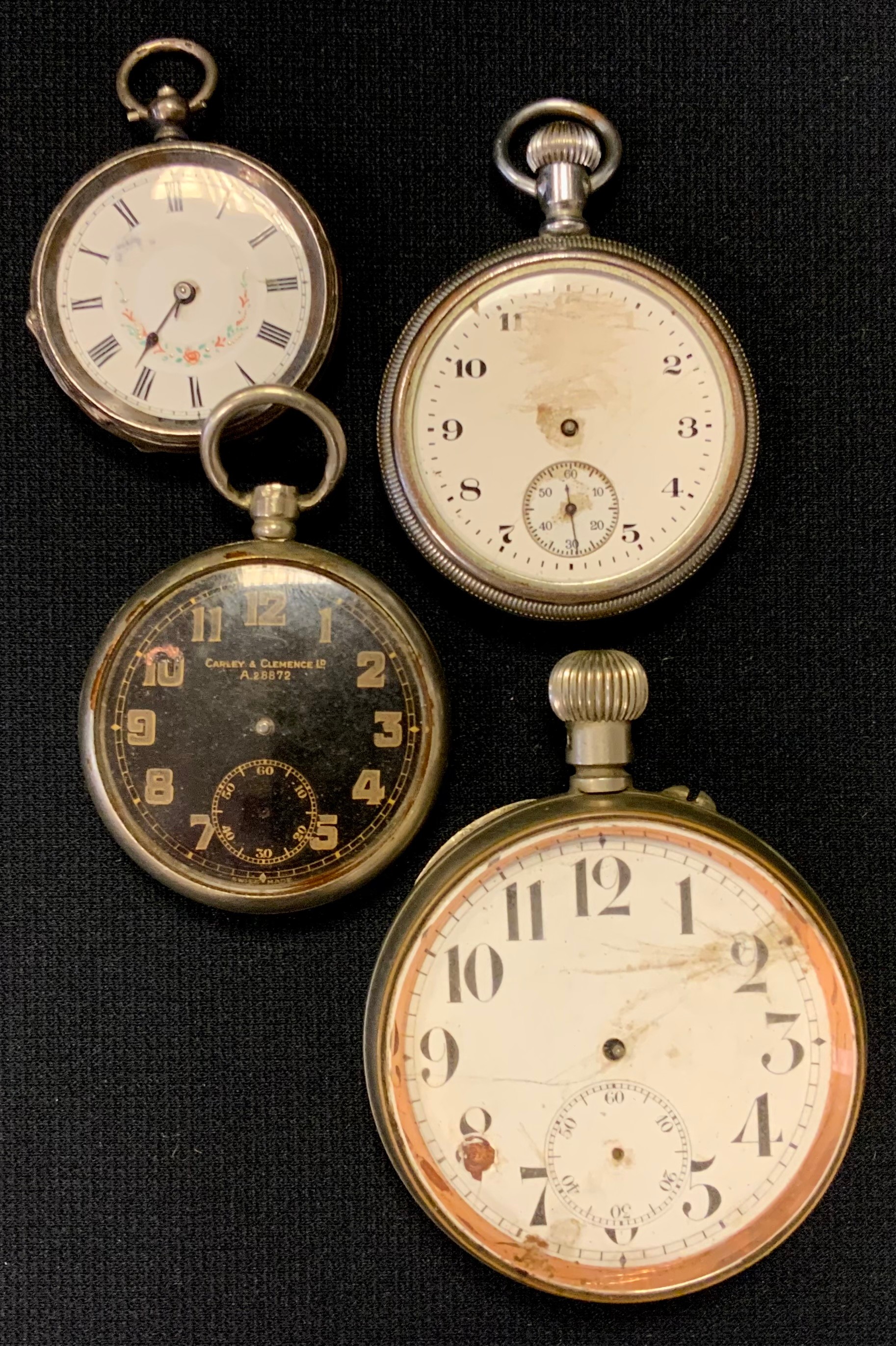 A military General Service Mk I pocket watch, serial No X-1987; another ...