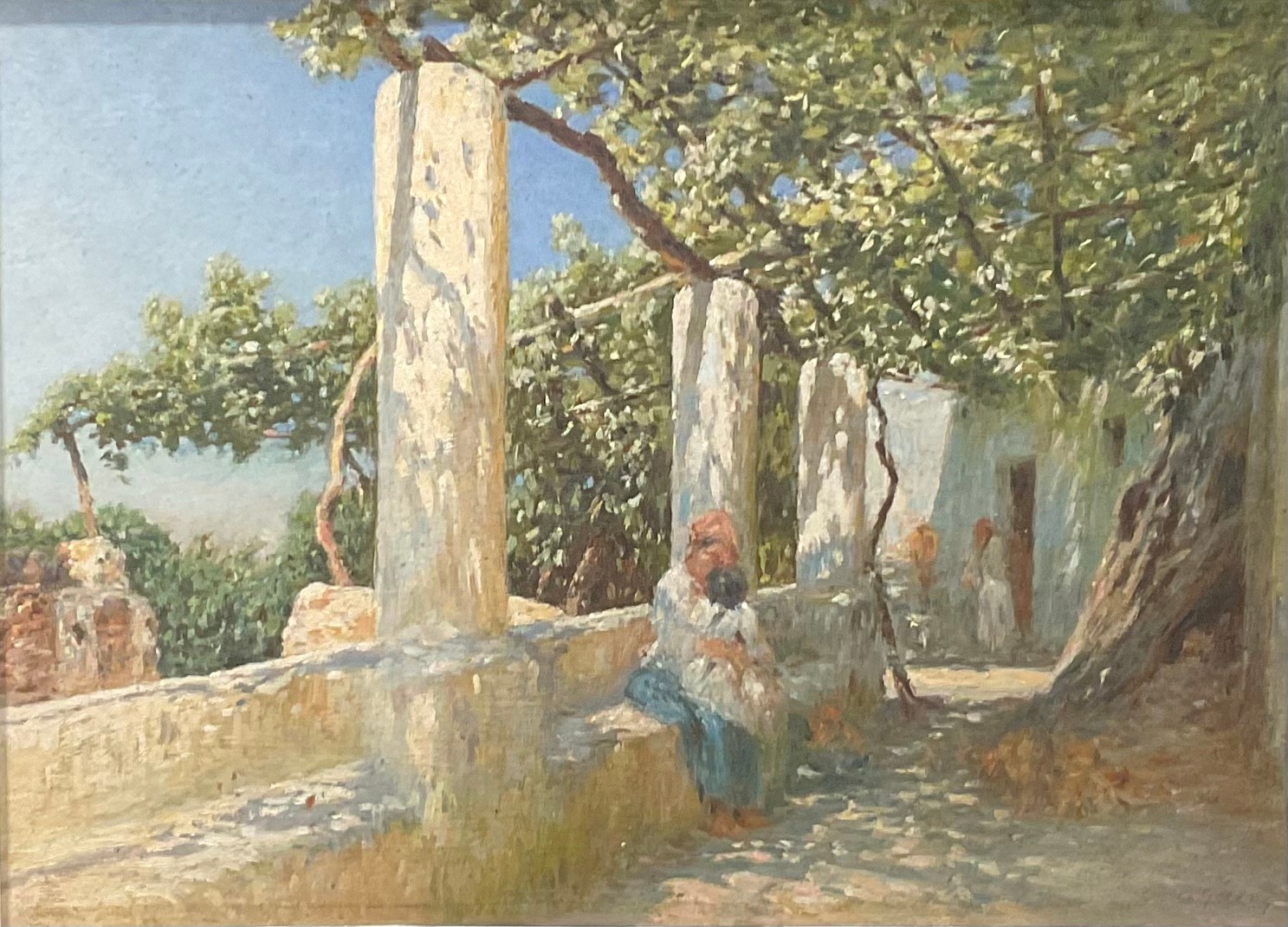 Otto Geleng (1843 - 1939) The Mediterranean signed, oil on board, 39cm ...