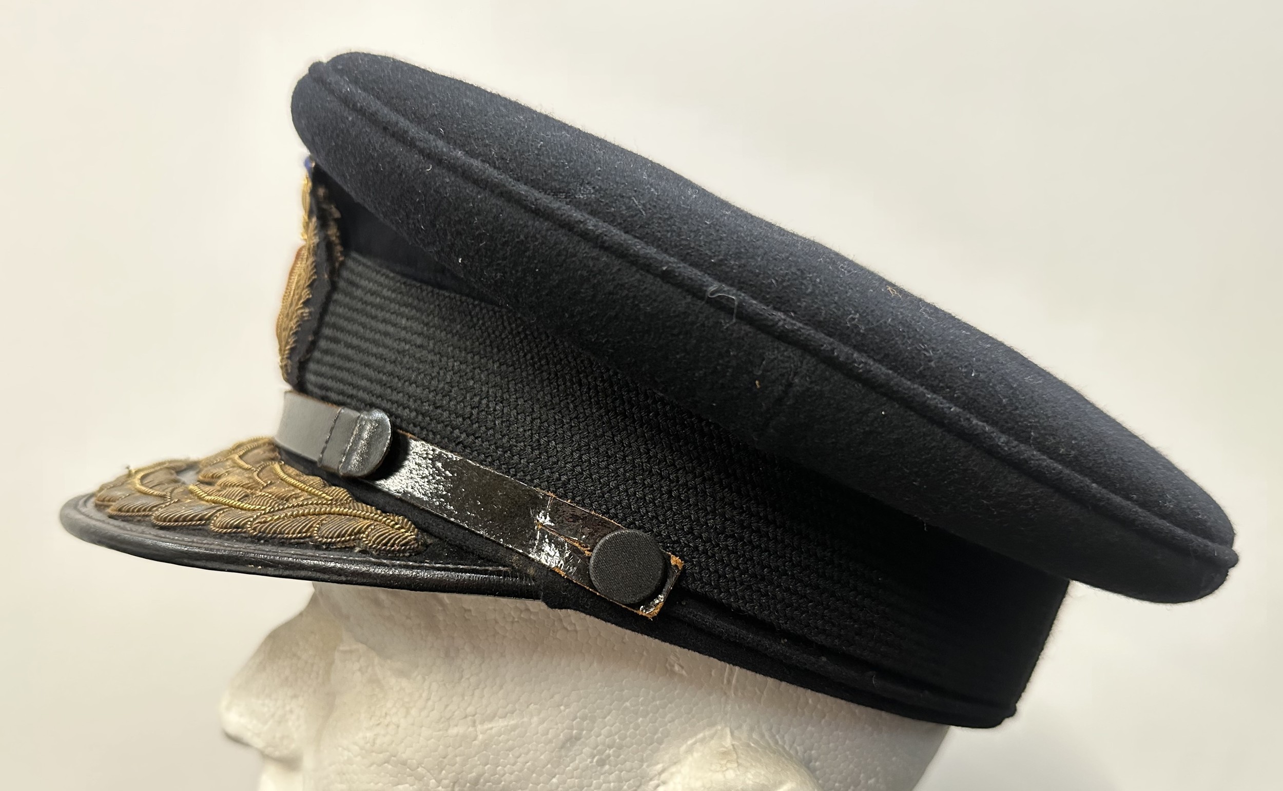 WW2 British Merchant Navy Officers Cap. Missing the leather sweatband ...