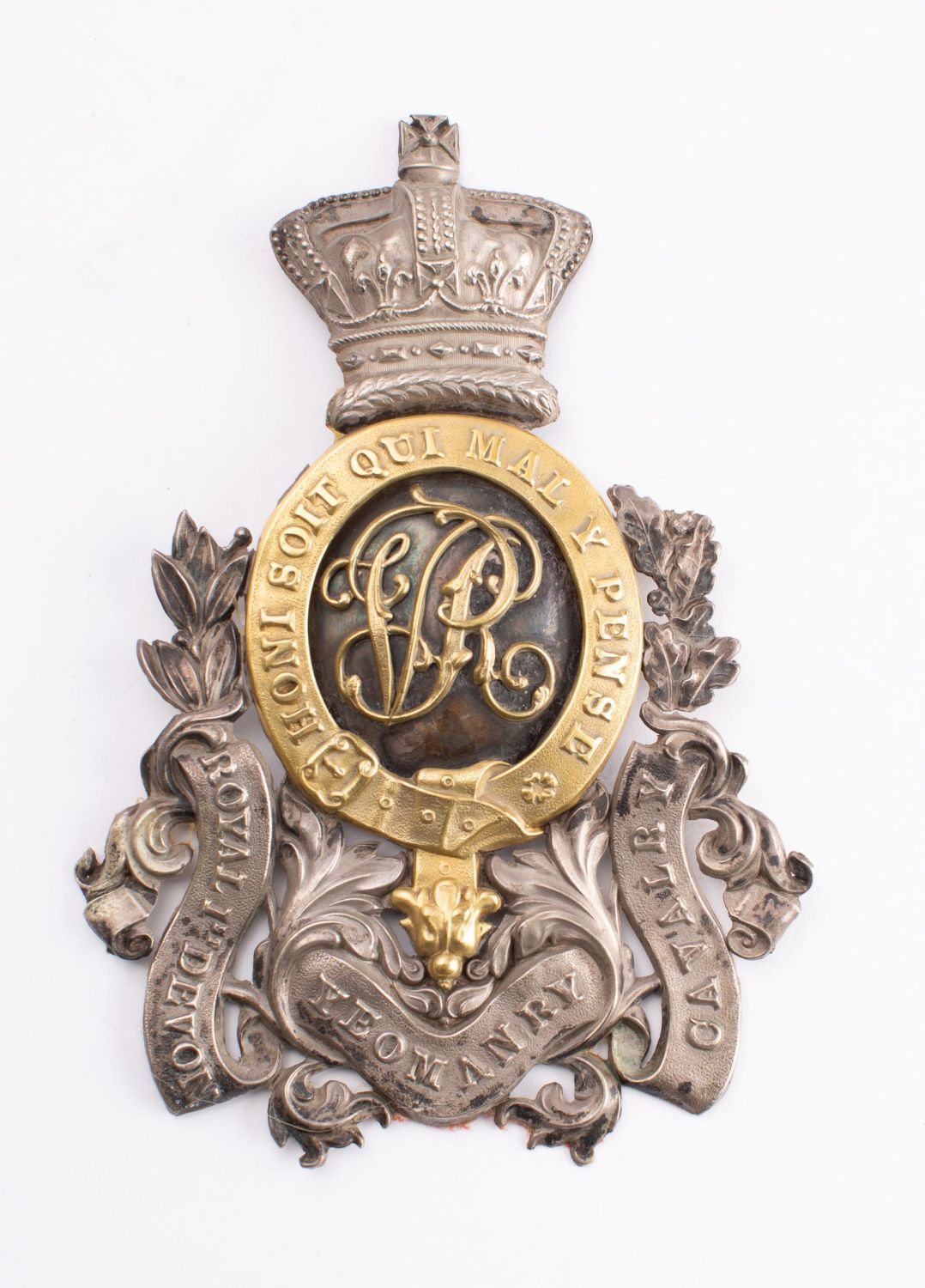 A Victorian 1st Royal Devon Yeomanry Cavalry helmet plate: Queen's ...