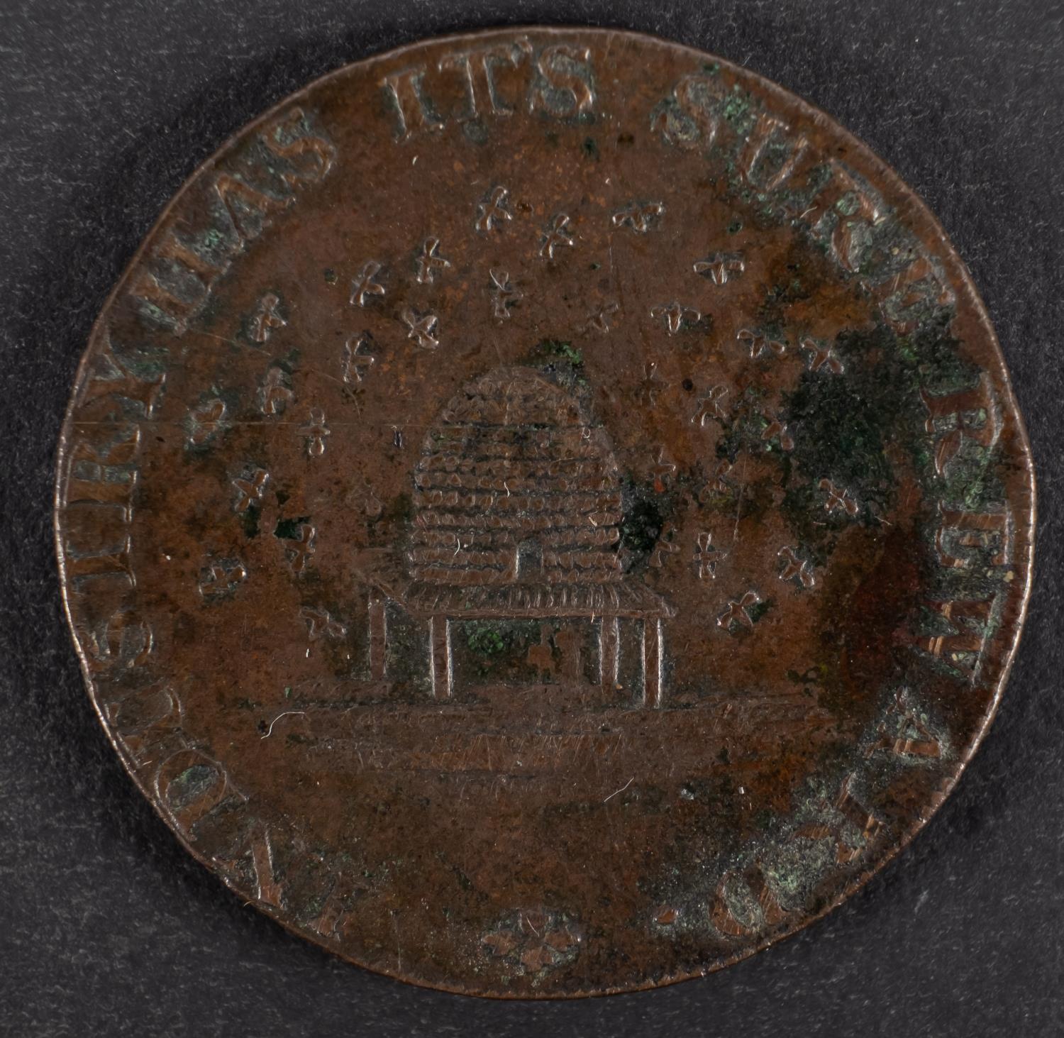 A higher grade 1666 Farthing token Exeter David Hart of St. Thomas ...
