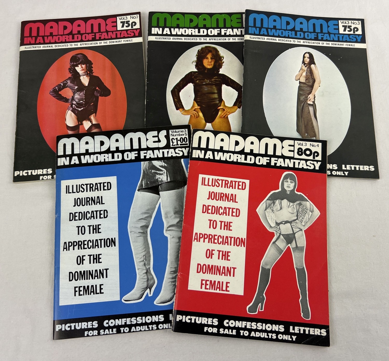 5 vintage issues of Madame in a World of Fantasy, an Illustrated ...