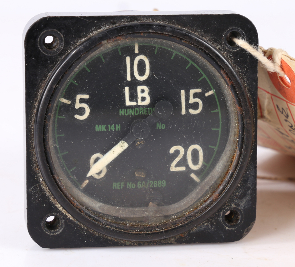Mk 14H Pressure Gauge, stores ref. No. 6A/2689, has RAF Unserviceable ...