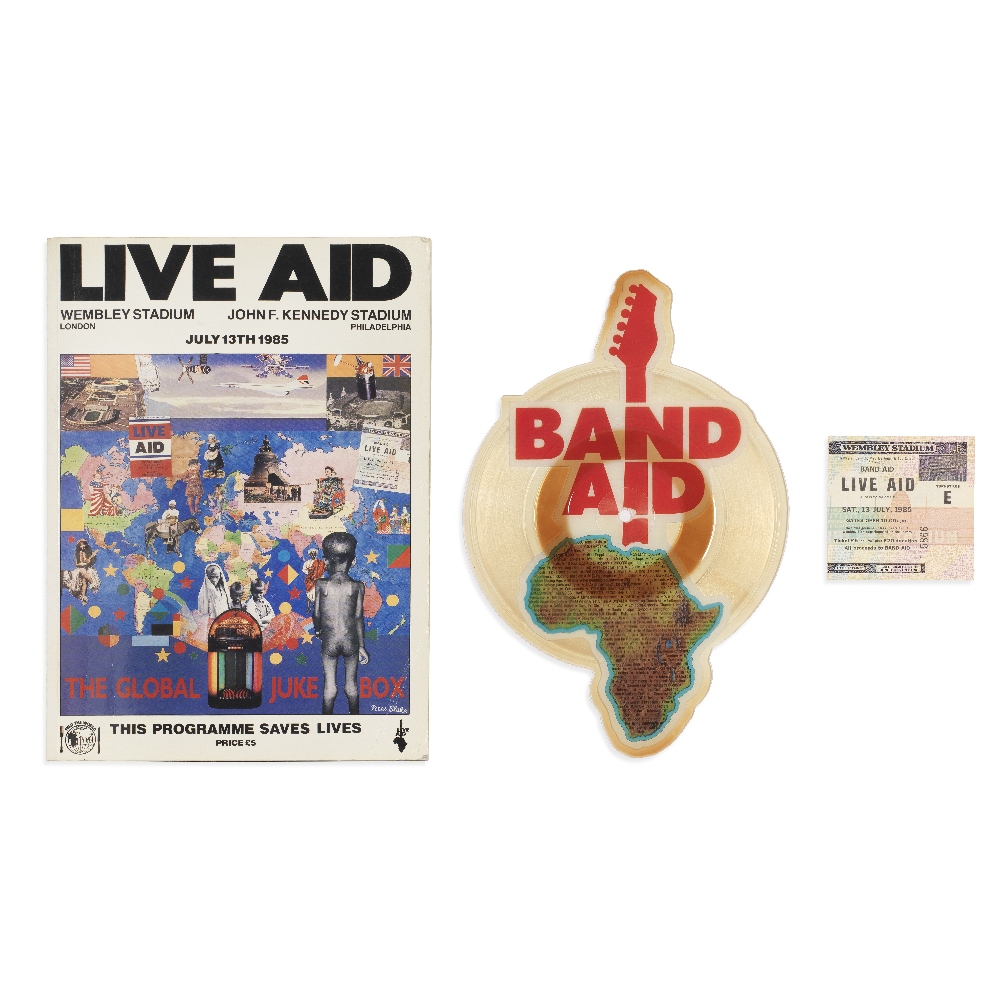 Live Aid: A Multi-Signed Live Aid Programme, Concert Ticket and Band ...