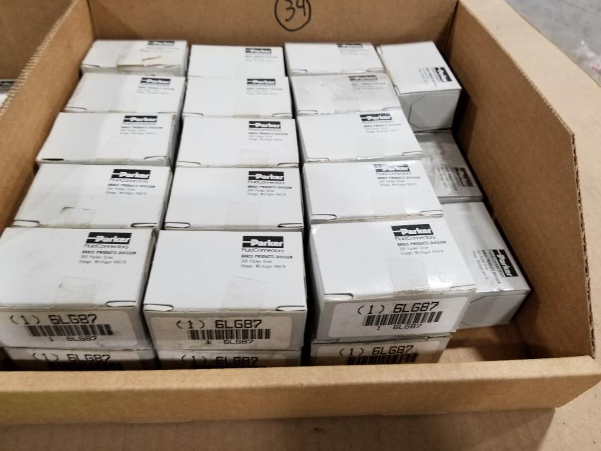 Qty 56 - Boxes assorted Parker parts. For a $10 fee this lot can be ...