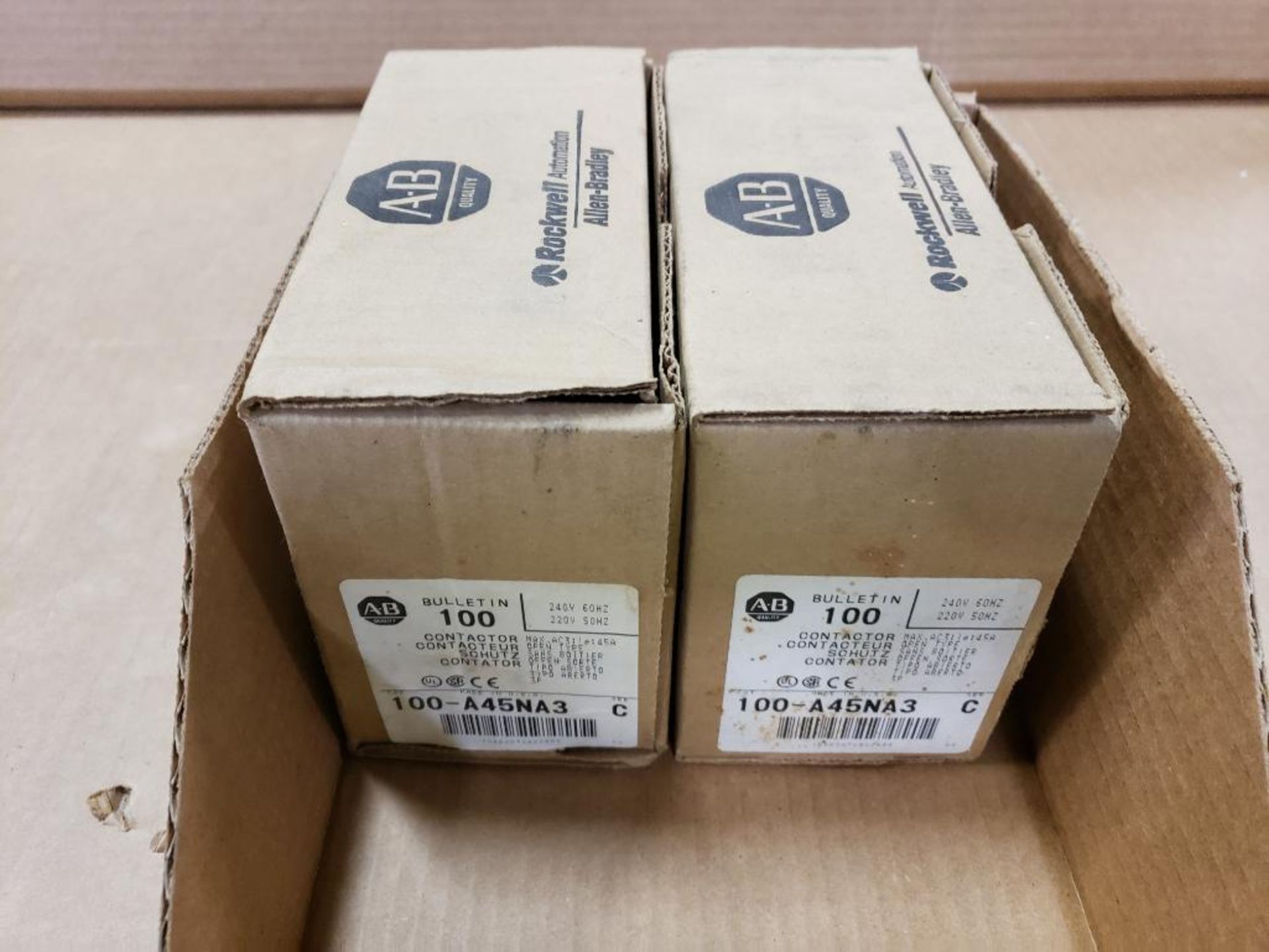 Qty 2 - Allen Bradley contactor. Catalog number 100-A45NA3. For a $10 ...