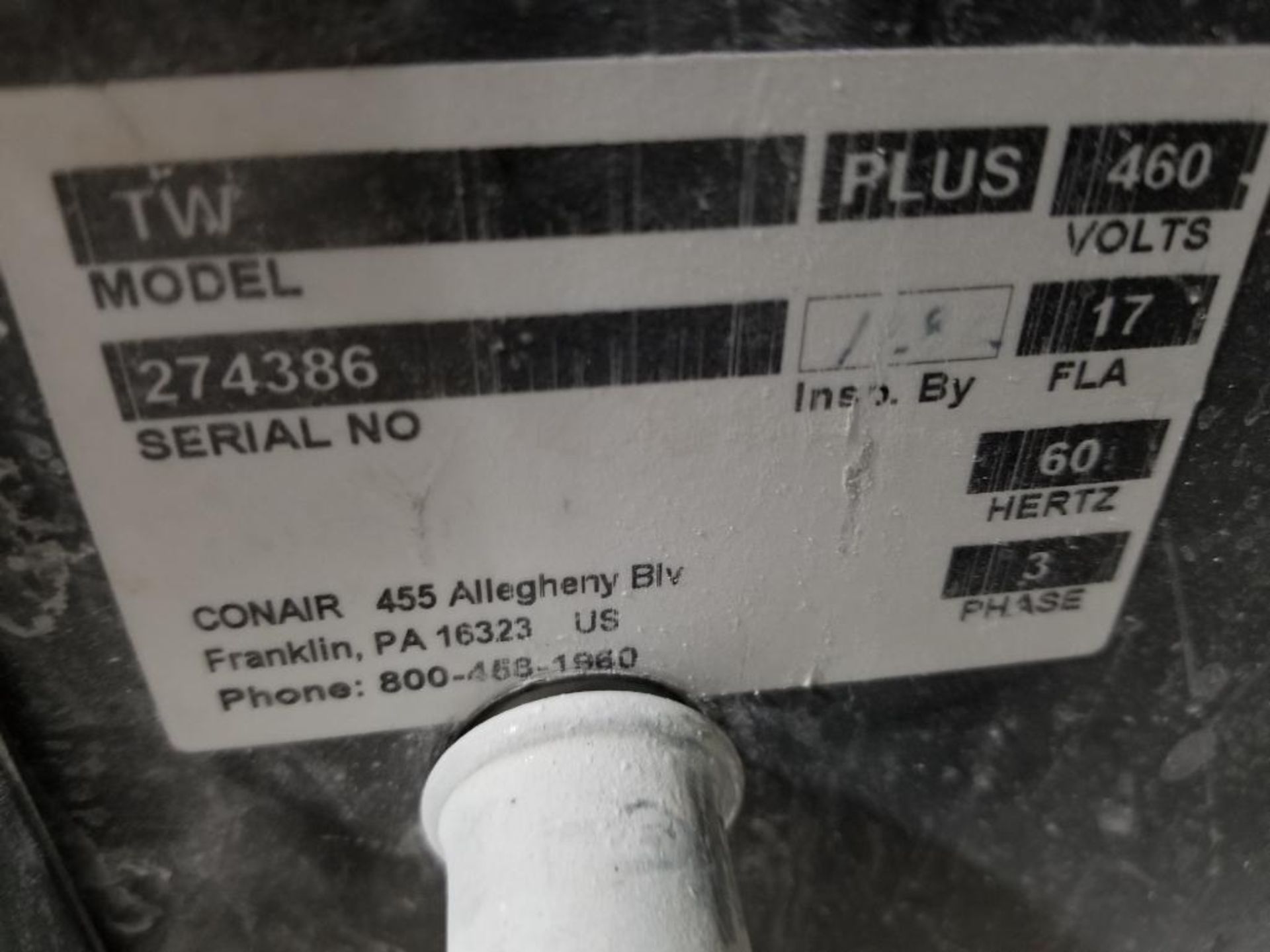 Conair Thermolator. Model TW. 460v 3 phase. TW Plus control. For a $30 ...