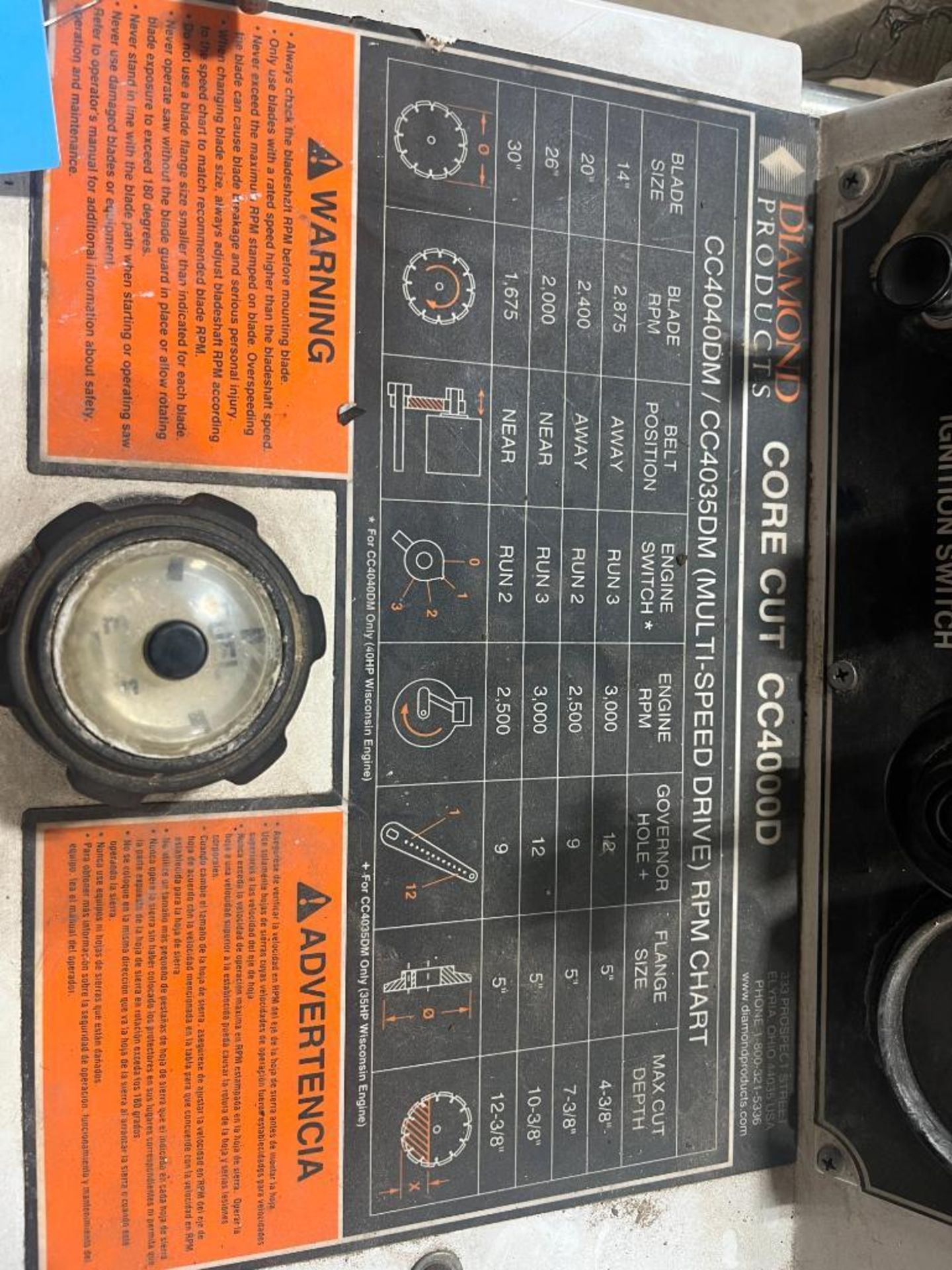 Diamond Products Core Cut CC4000D Saw