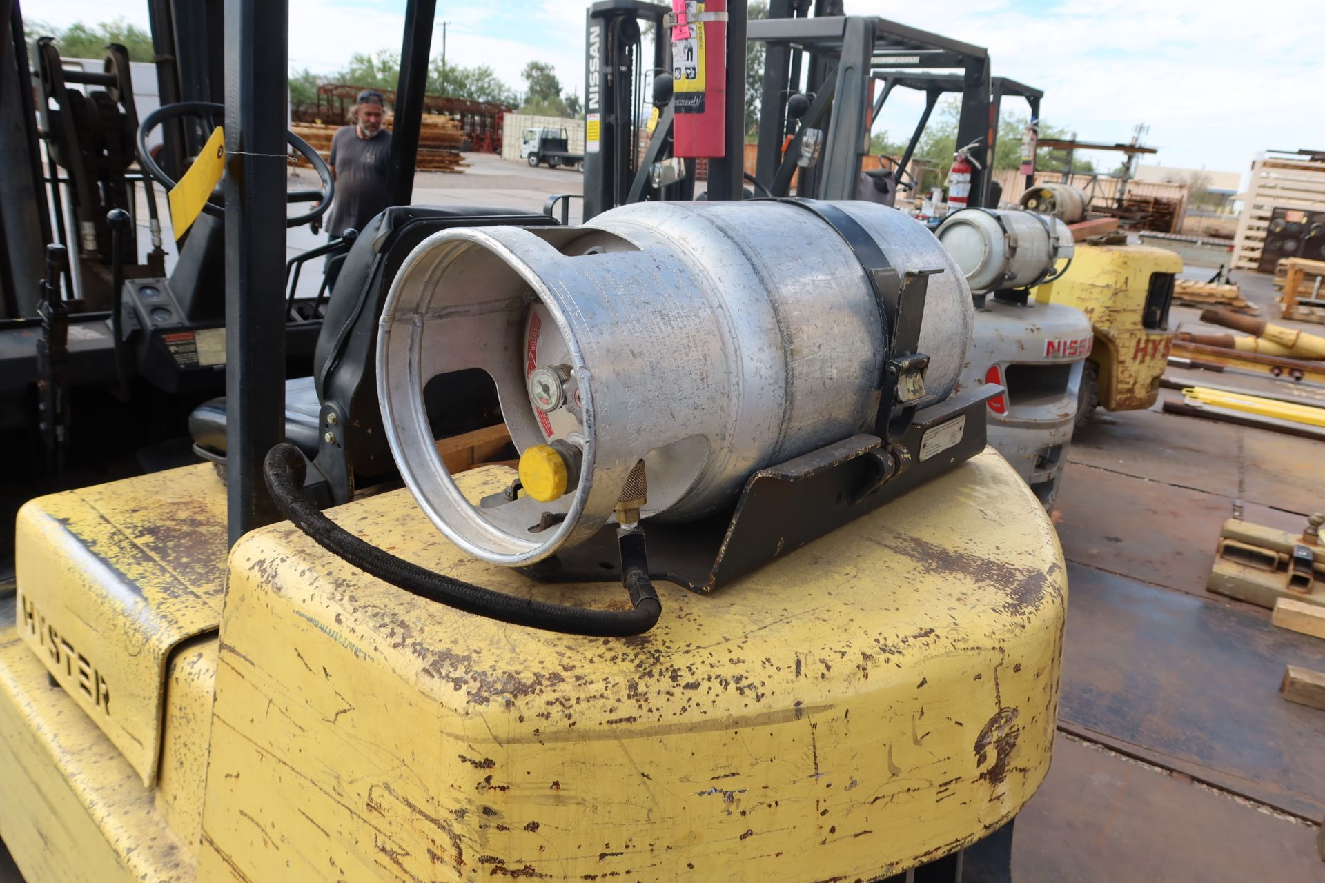HYSTER S80XL FORKLIFT, 5' FORKS, DUAL MAST, SIDE SHIFT, PROPANE ...